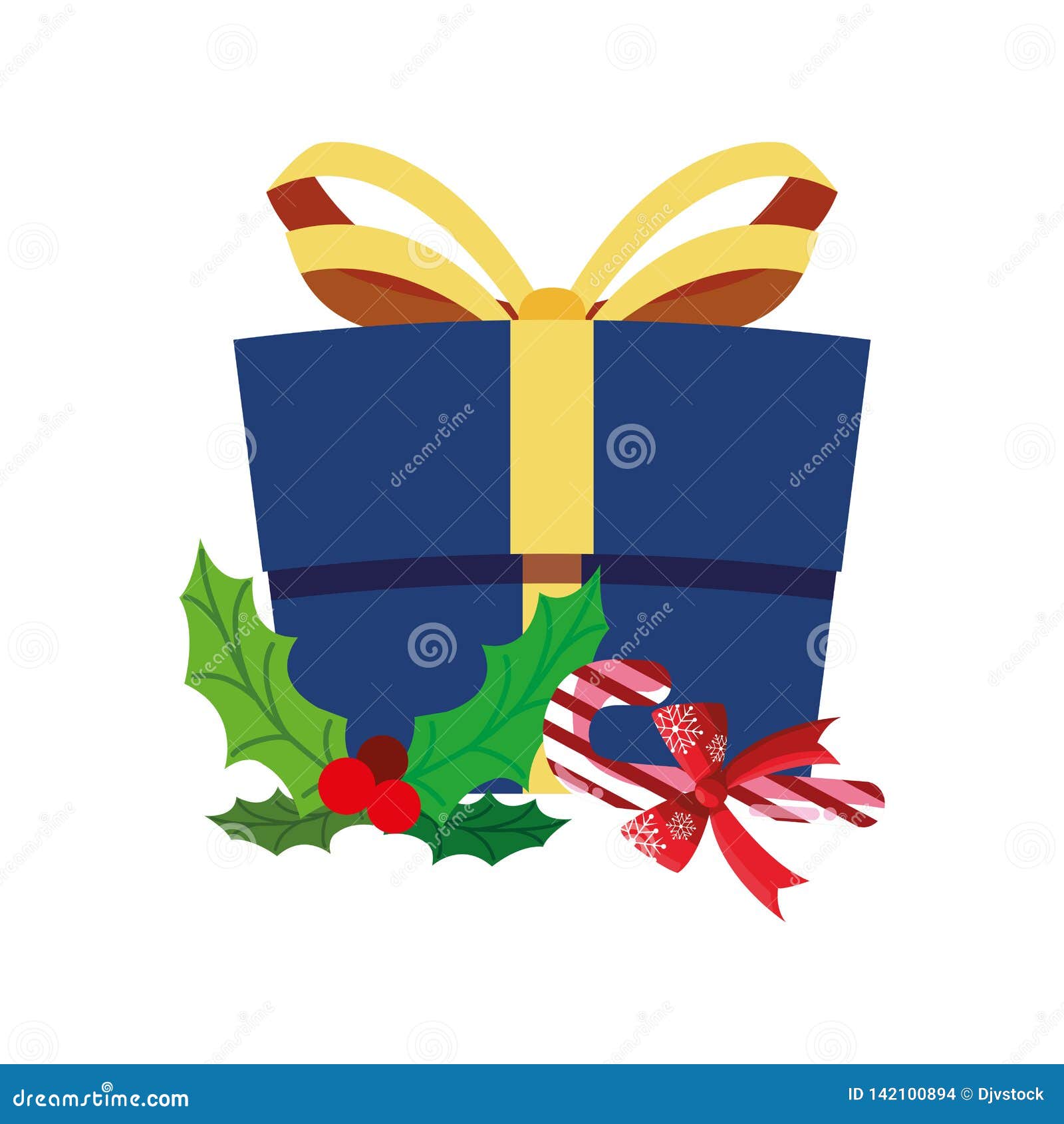 Christmas gift box stock vector. Illustration of greeting - 142100894