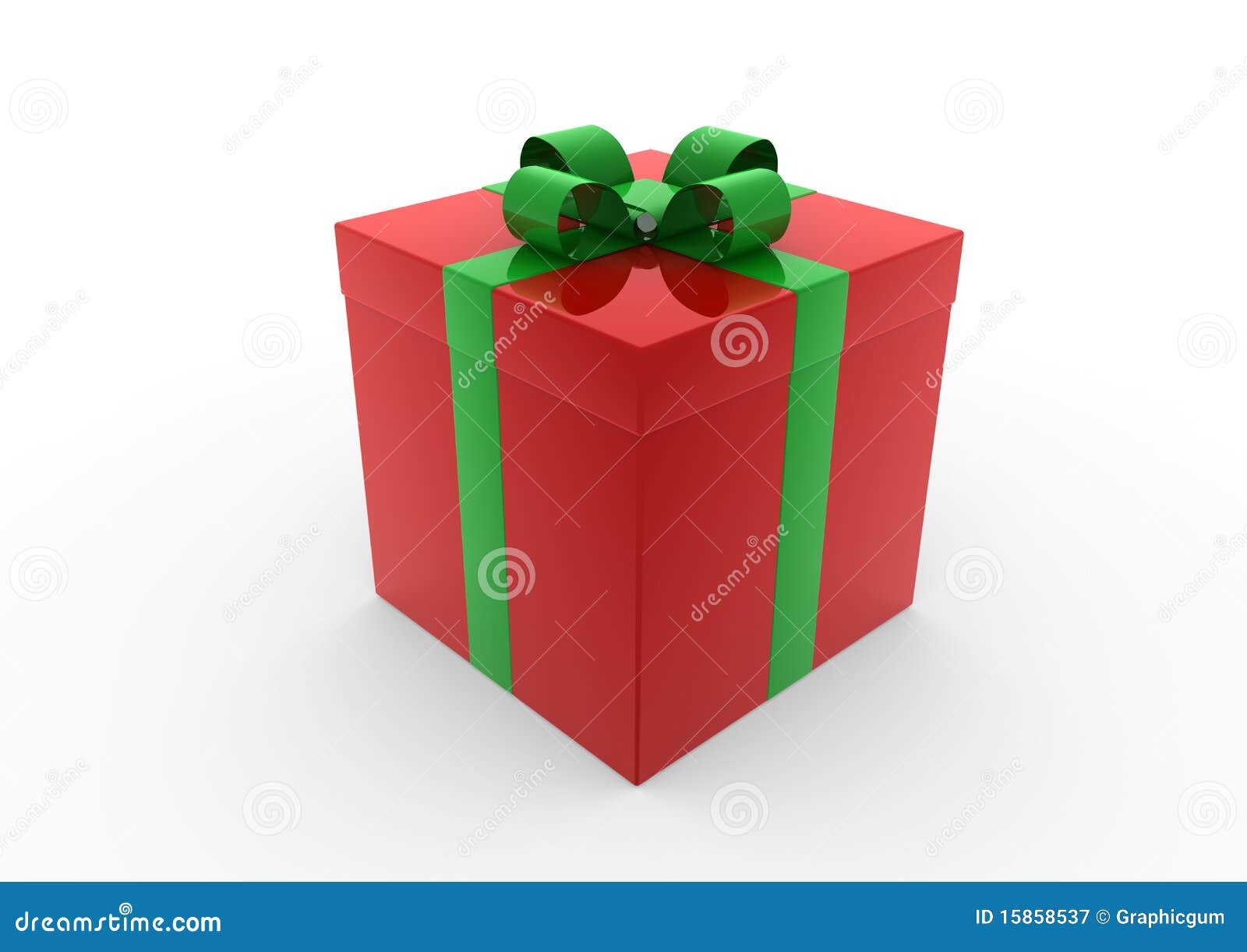 Christmas Gift Box Red Green Stock Illustration - Illustration of ...