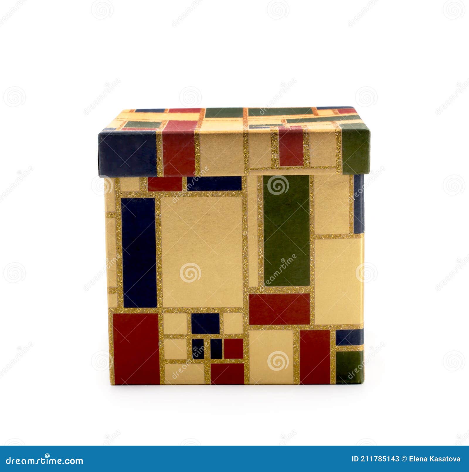 Color Open Gift Box with White Bow Isolated on White Stock Image ...