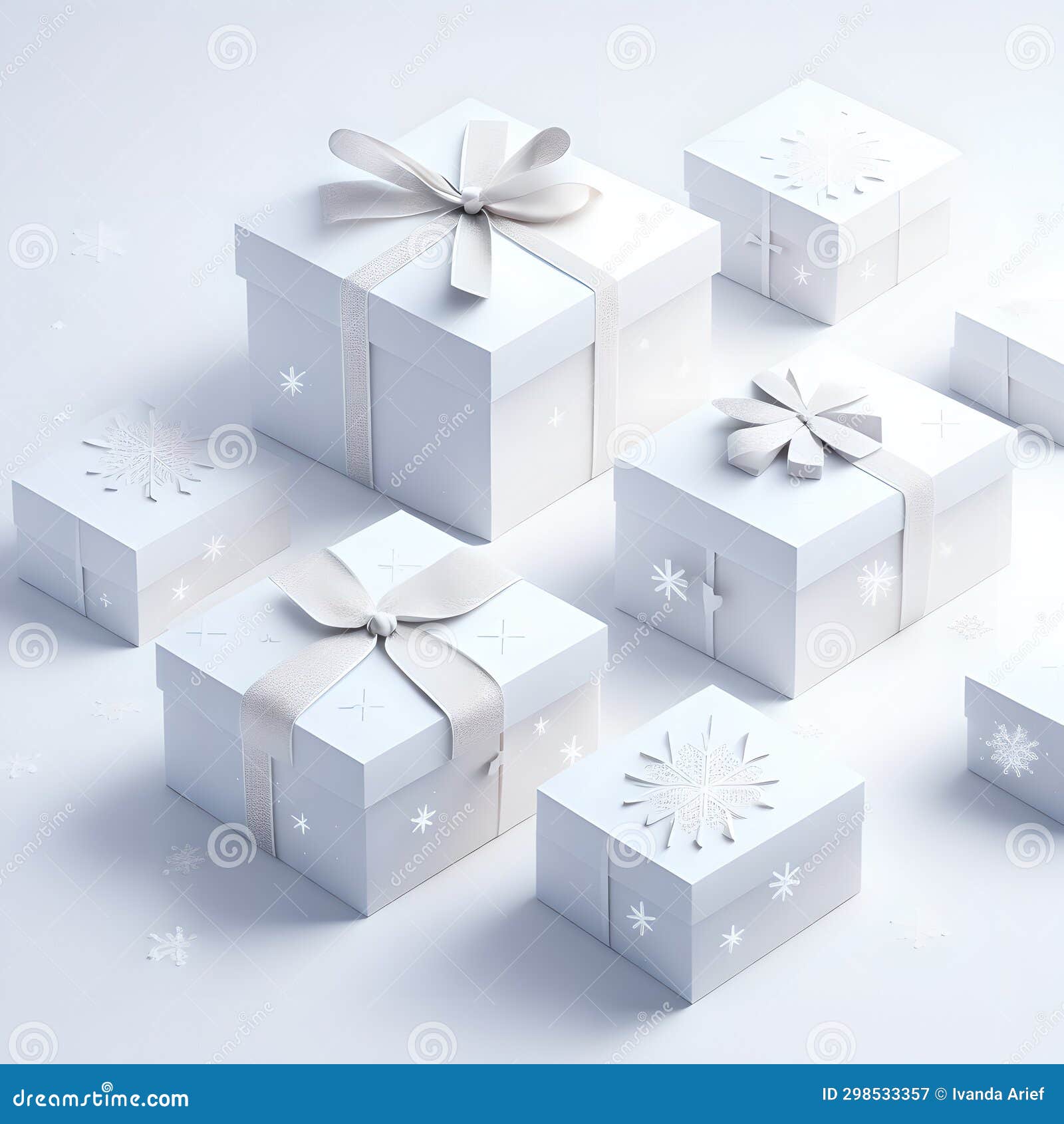 Christmas Gift Box White Color Wallpaper Stock Illustration ...