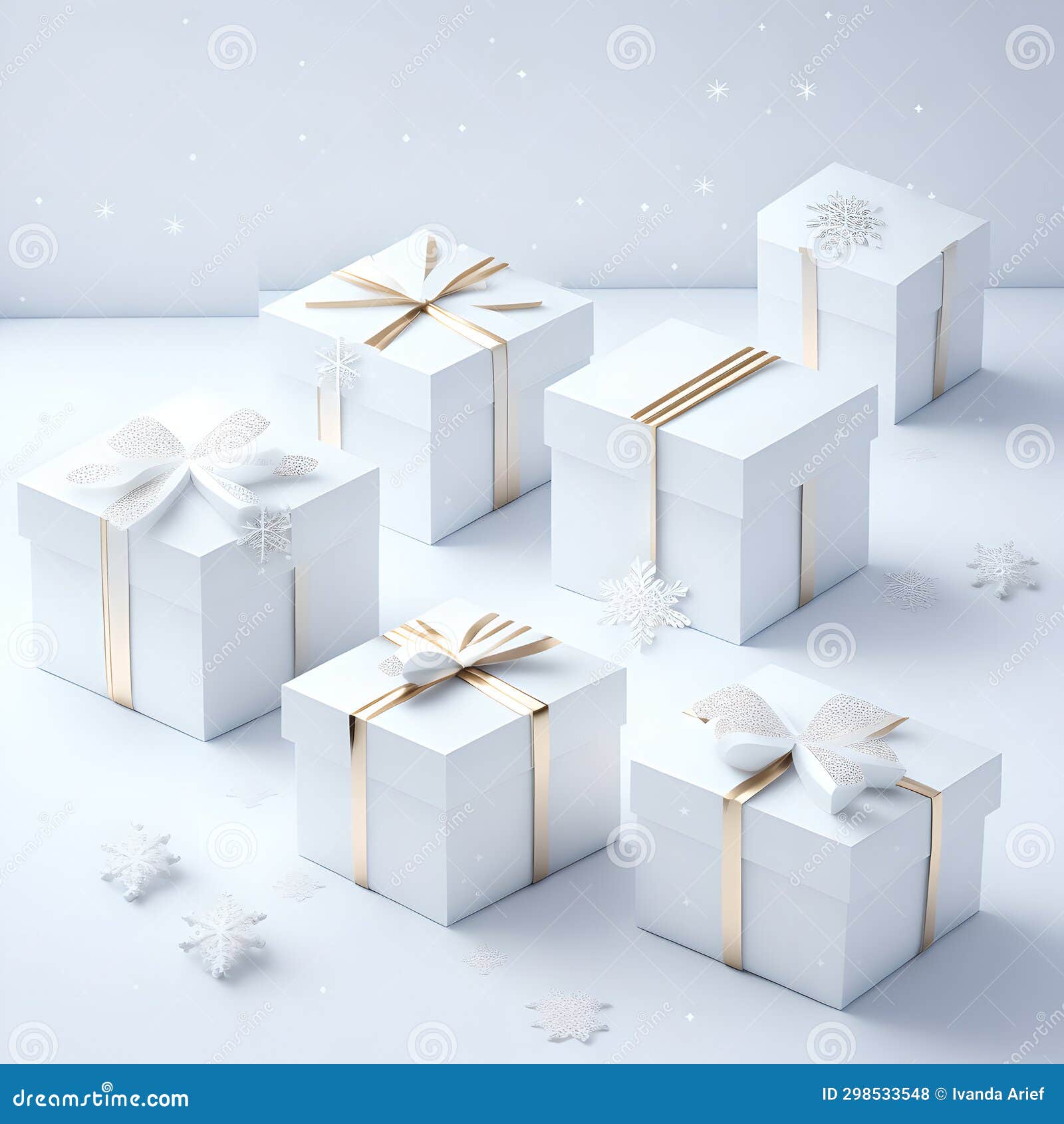 Christmas Gift Box White Color Wallpaper Stock Illustration ...