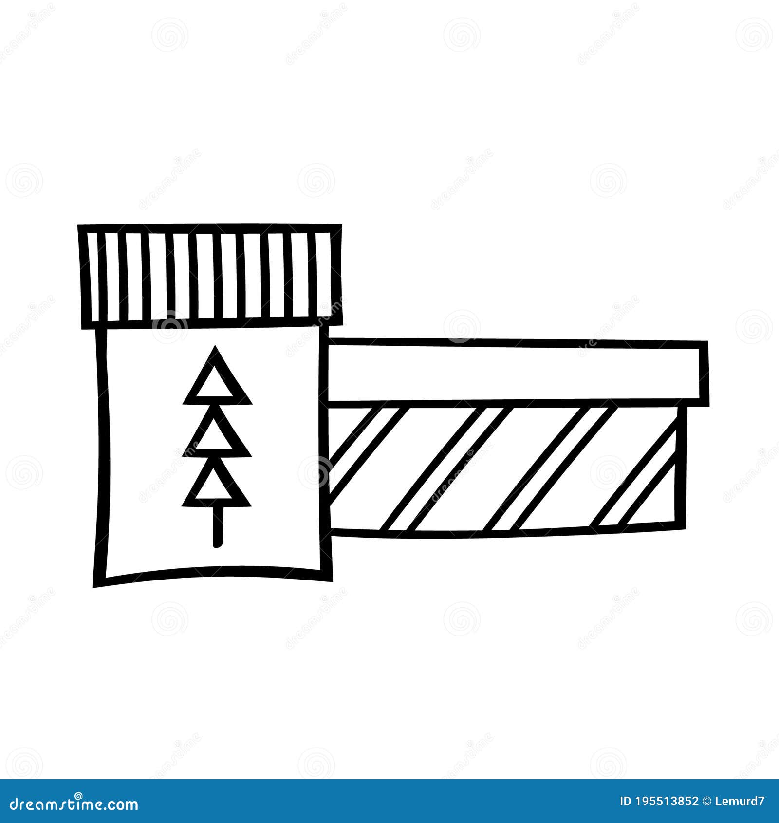 Gift Wrapping. Vector Illustration in Doodle Style. Isolated Object on ...