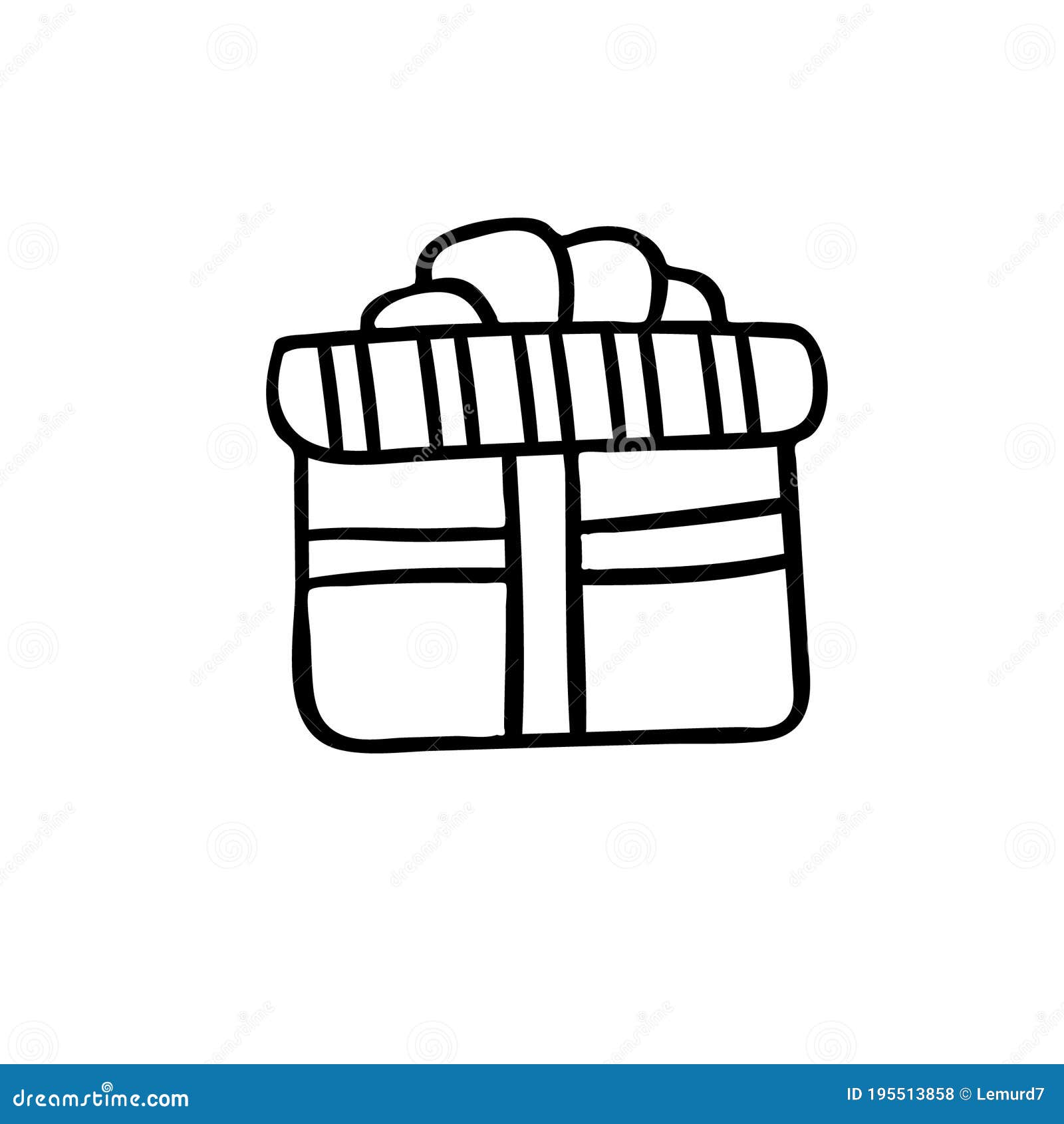 Gift Wrapping. Vector Illustration in Doodle Style. Isolated Object on ...