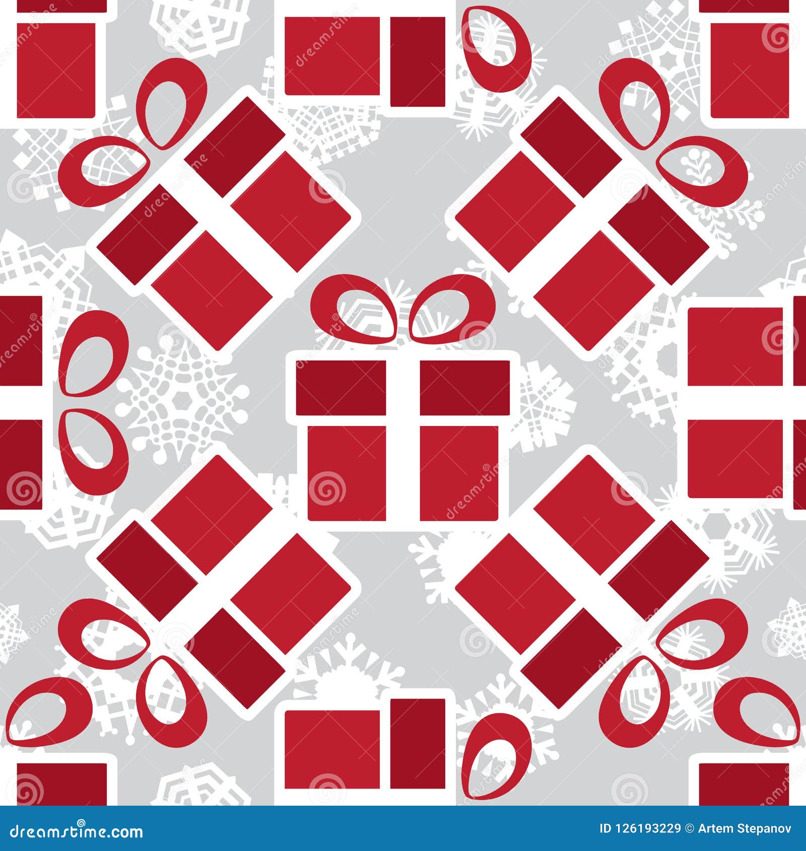Christmas Gift Boxes Seamless Pattern Stock Vector - Illustration of ...