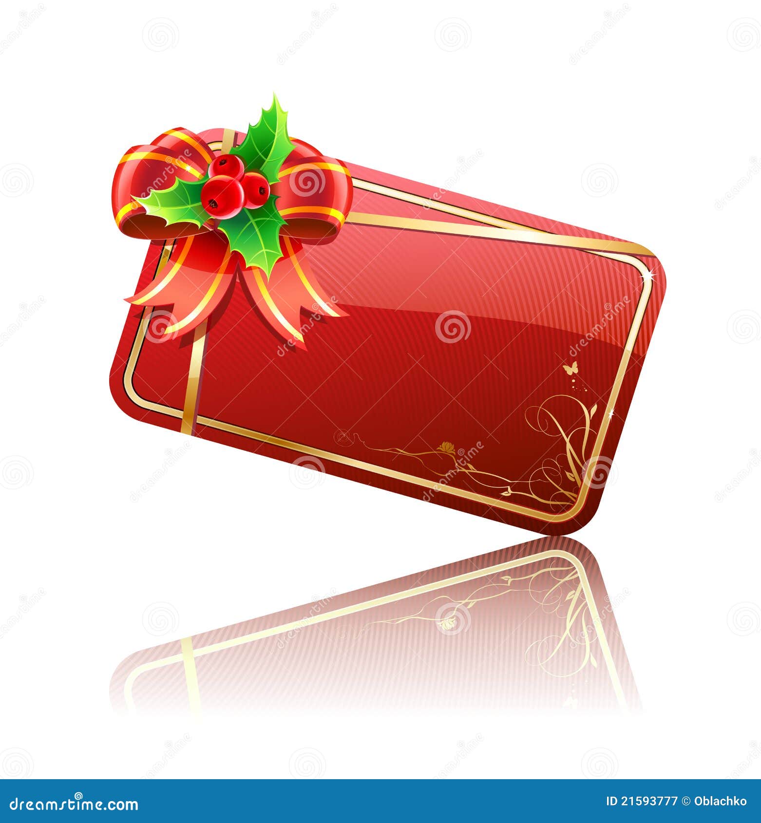 Christmas gift card stock vector. Illustration of border - 21593777