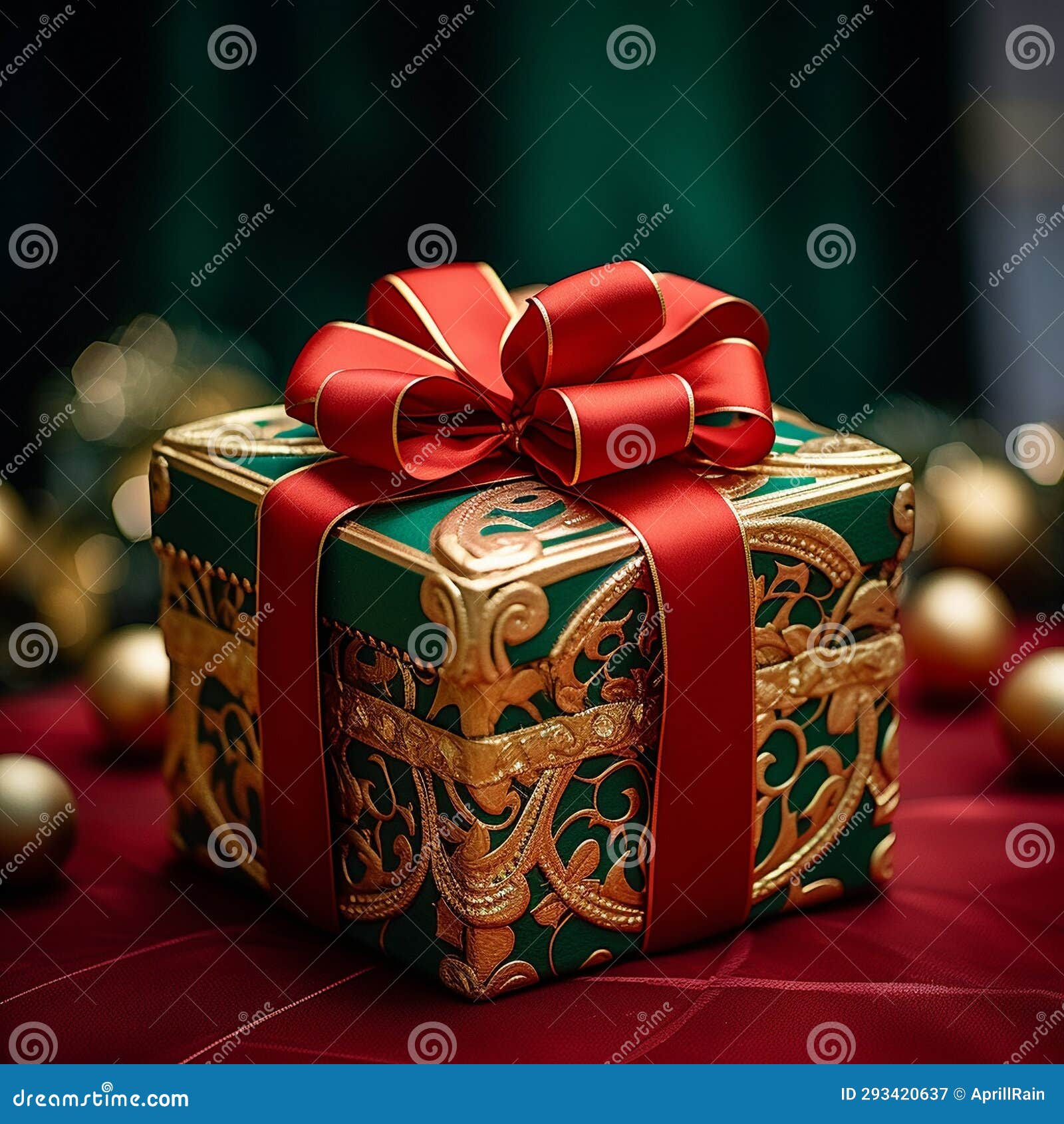 Christmas gift close-up stock image. Image of balloon - 293420637