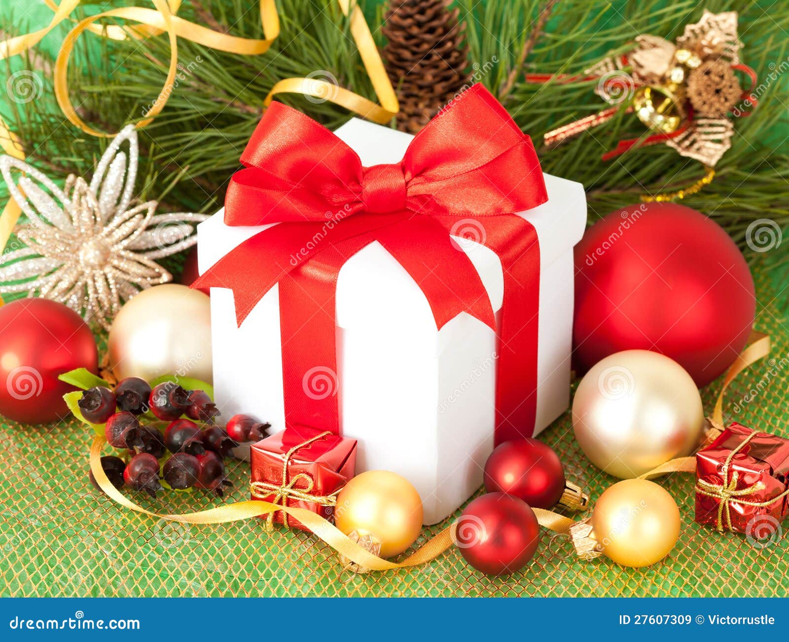 Christmas Gift and Decorations Stock Image - Image of background, event ...