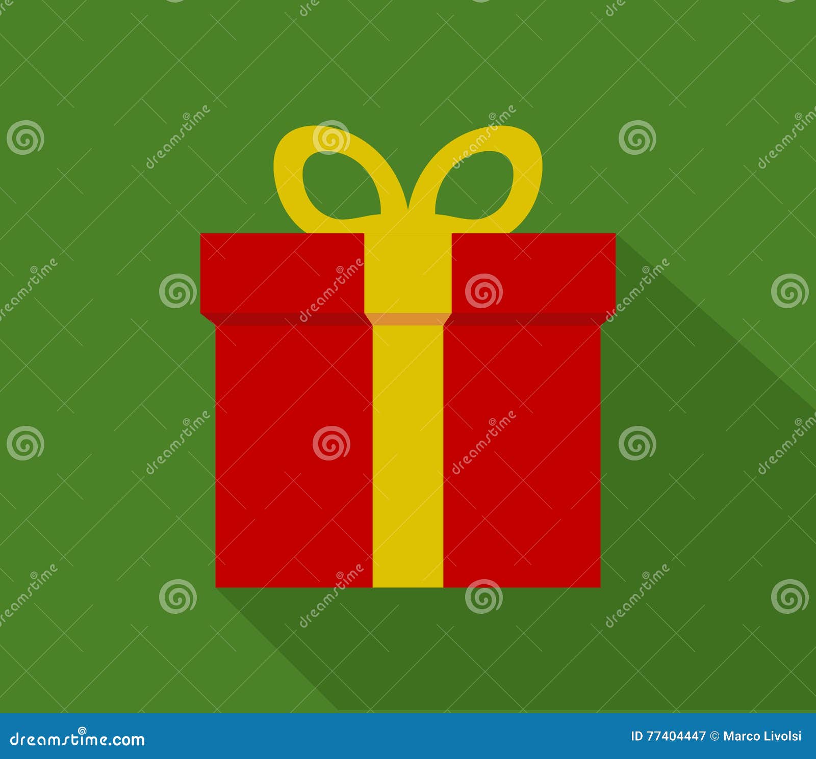 Christmas Gift Icon Illustrated Stock Illustration - Illustration of ...