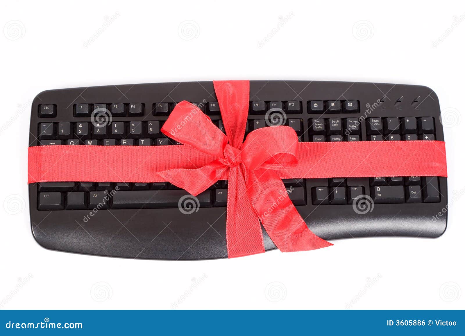 Christmas gift - keyboard stock photo. Image of christmas - 3605886