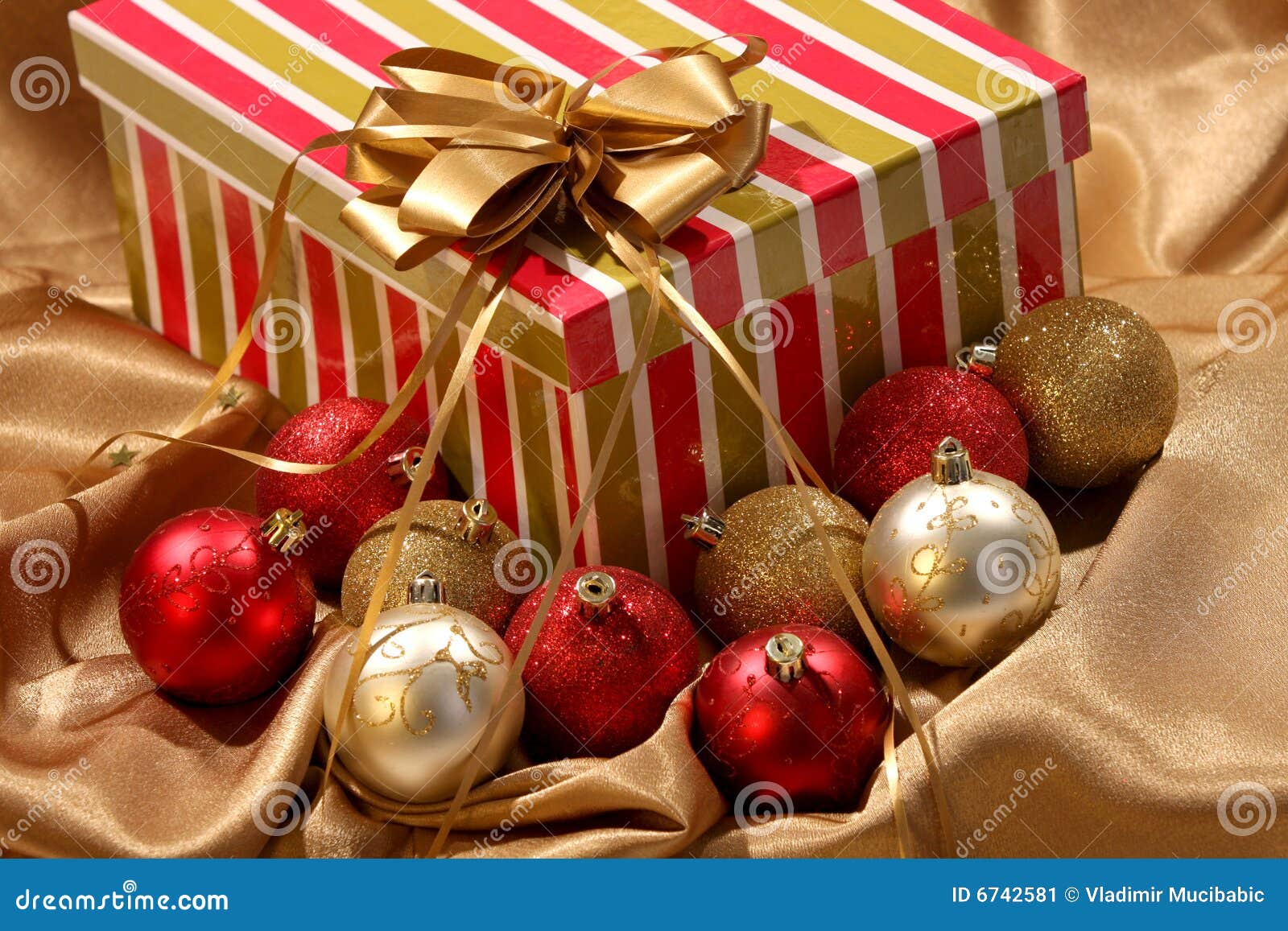 Christmas Gift and Ornament Balls Stock Image - Image of colourful ...