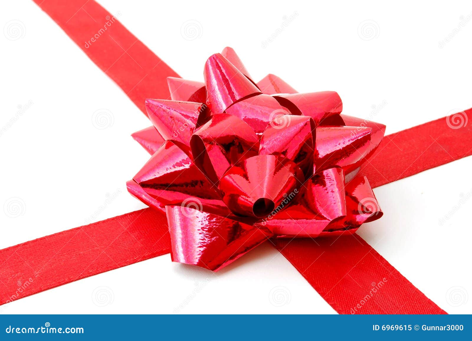 Christmas Gift with ribbon stock image. Image of space - 6969615