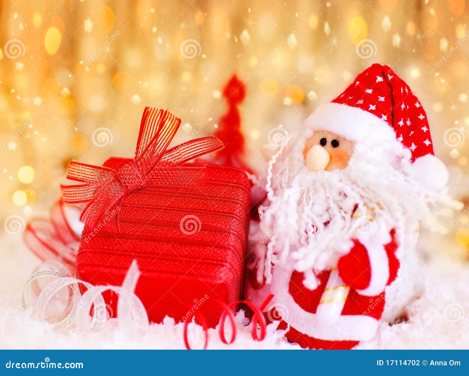 Christmas gift from Santa stock photo. Image of lights - 17114702