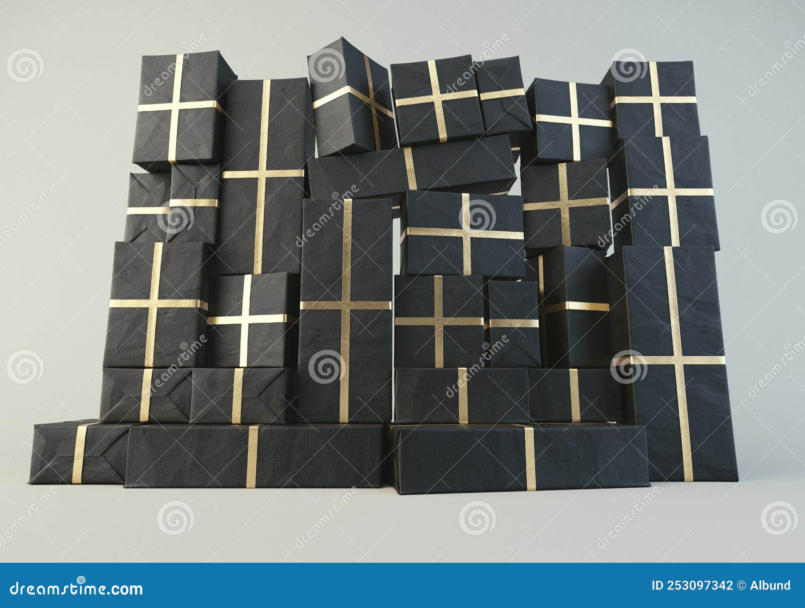 Christmas Gift Wall stock illustration. Illustration of collection ...