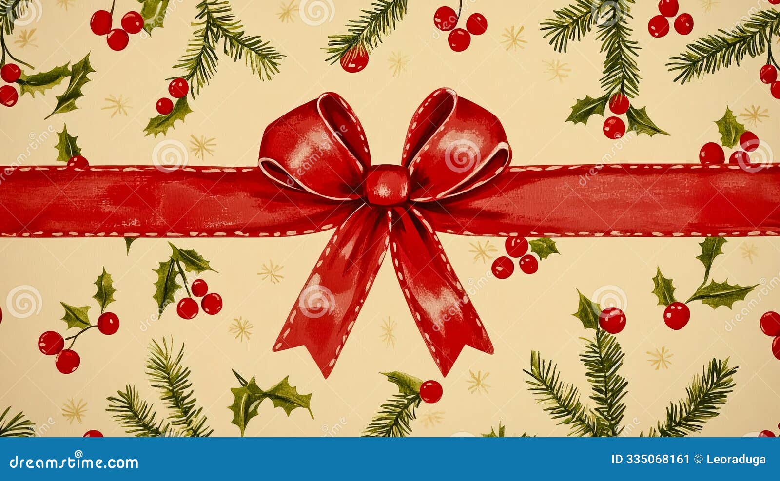 Christmas Gift Wrap Pattern, Printable, Plain Background Stock ...