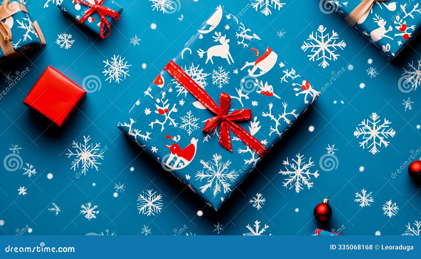 Christmas Gift Wrap Pattern, Printable, Plain Background Stock ...