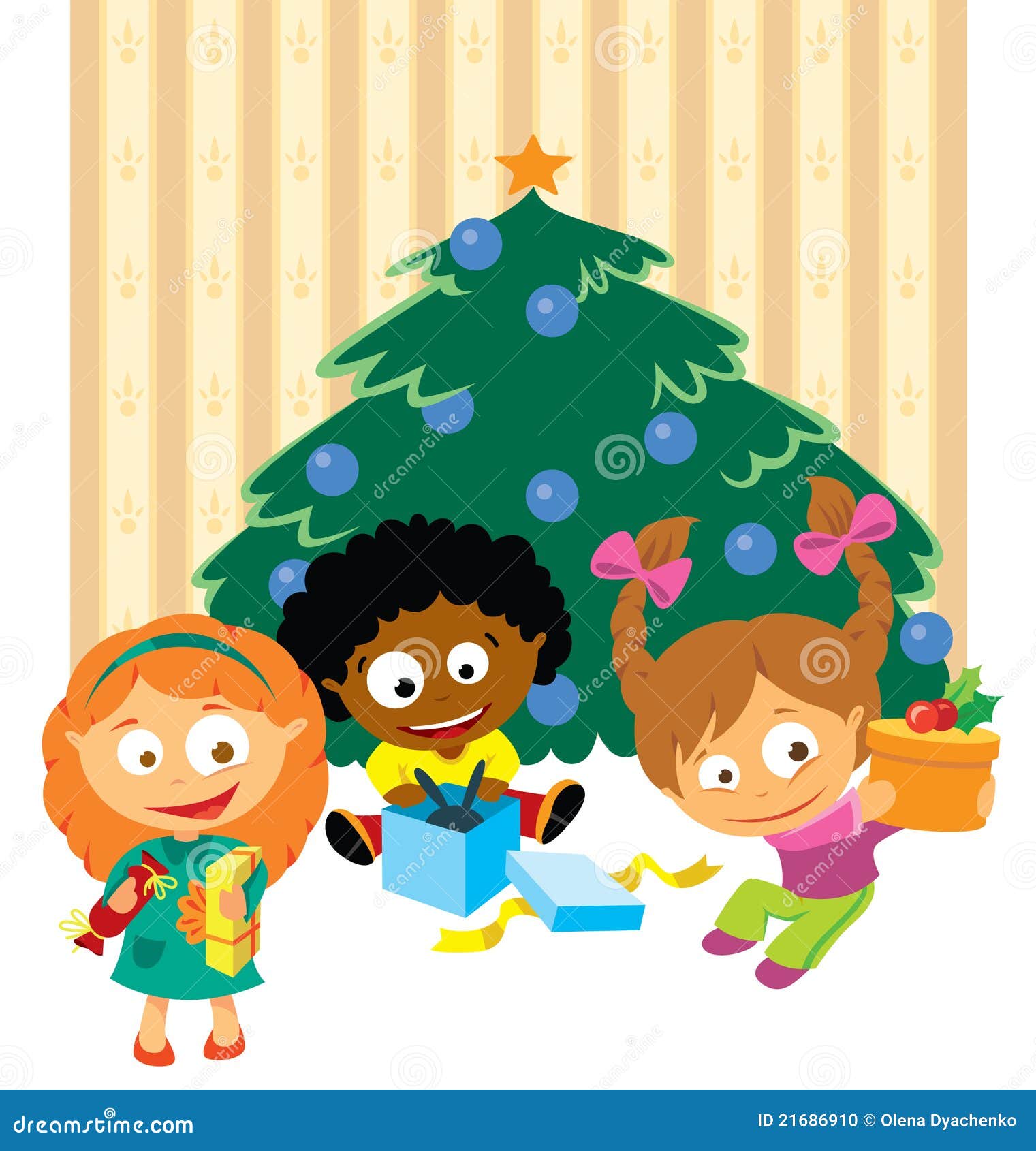 Christmas gifts stock vector. Illustration of child, star - 21686910