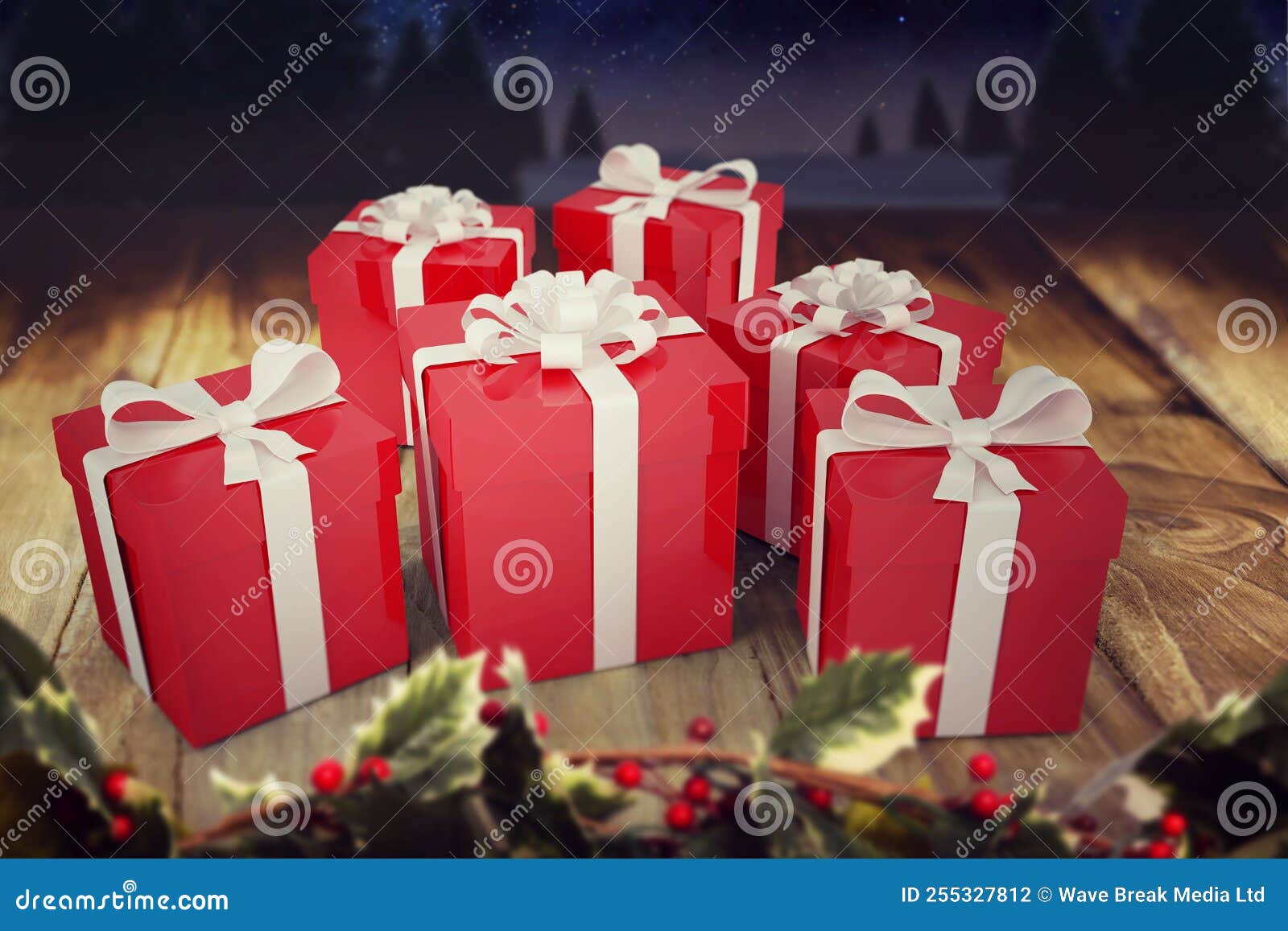 Christmas gifts stock photo. Image of festive, christmas - 255327812