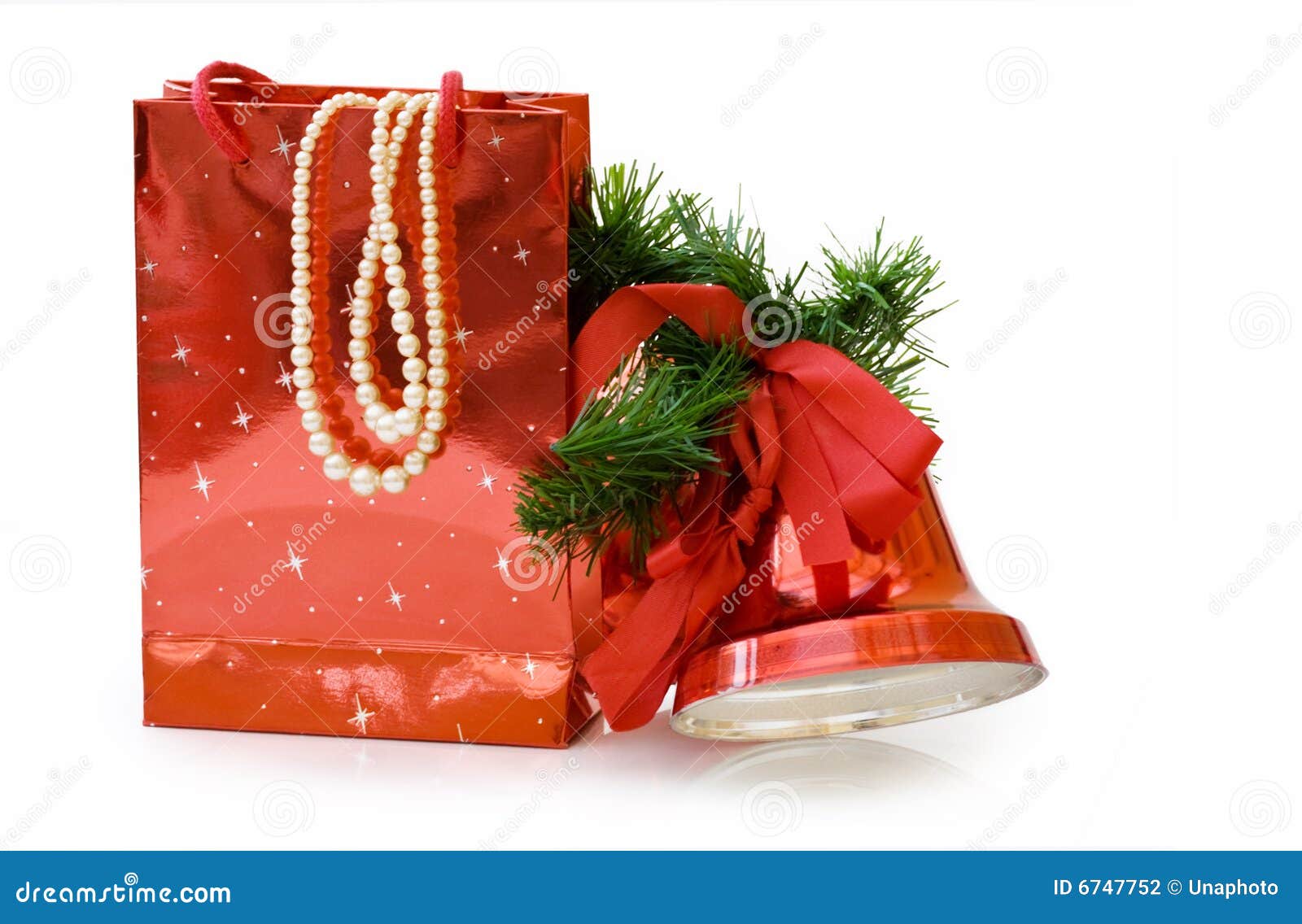 Christmas Gifts Bag with Clipping Path Stock Photo - Image of ...