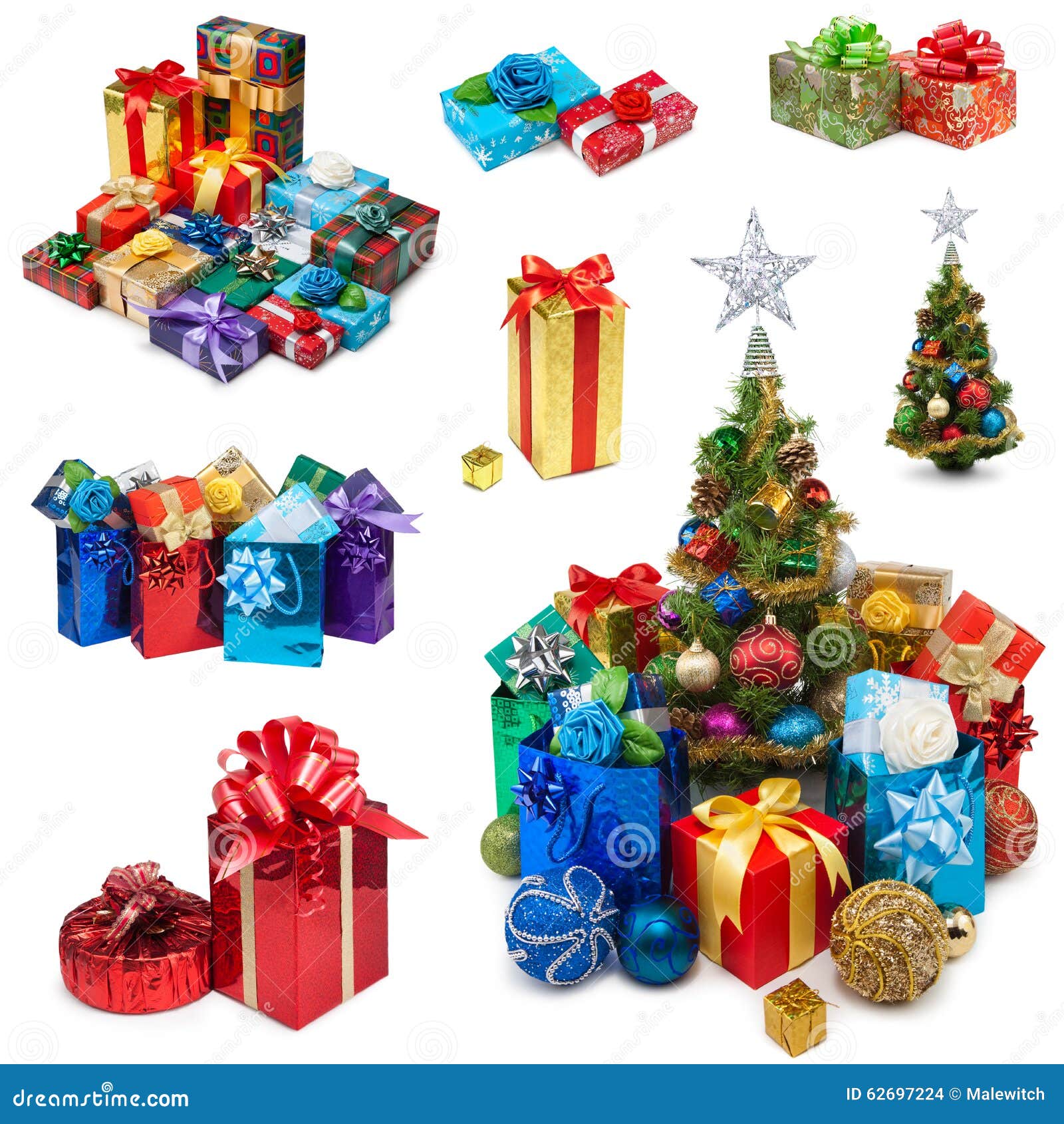 Christmas gifts collection stock photo. Image of decorative - 62697224