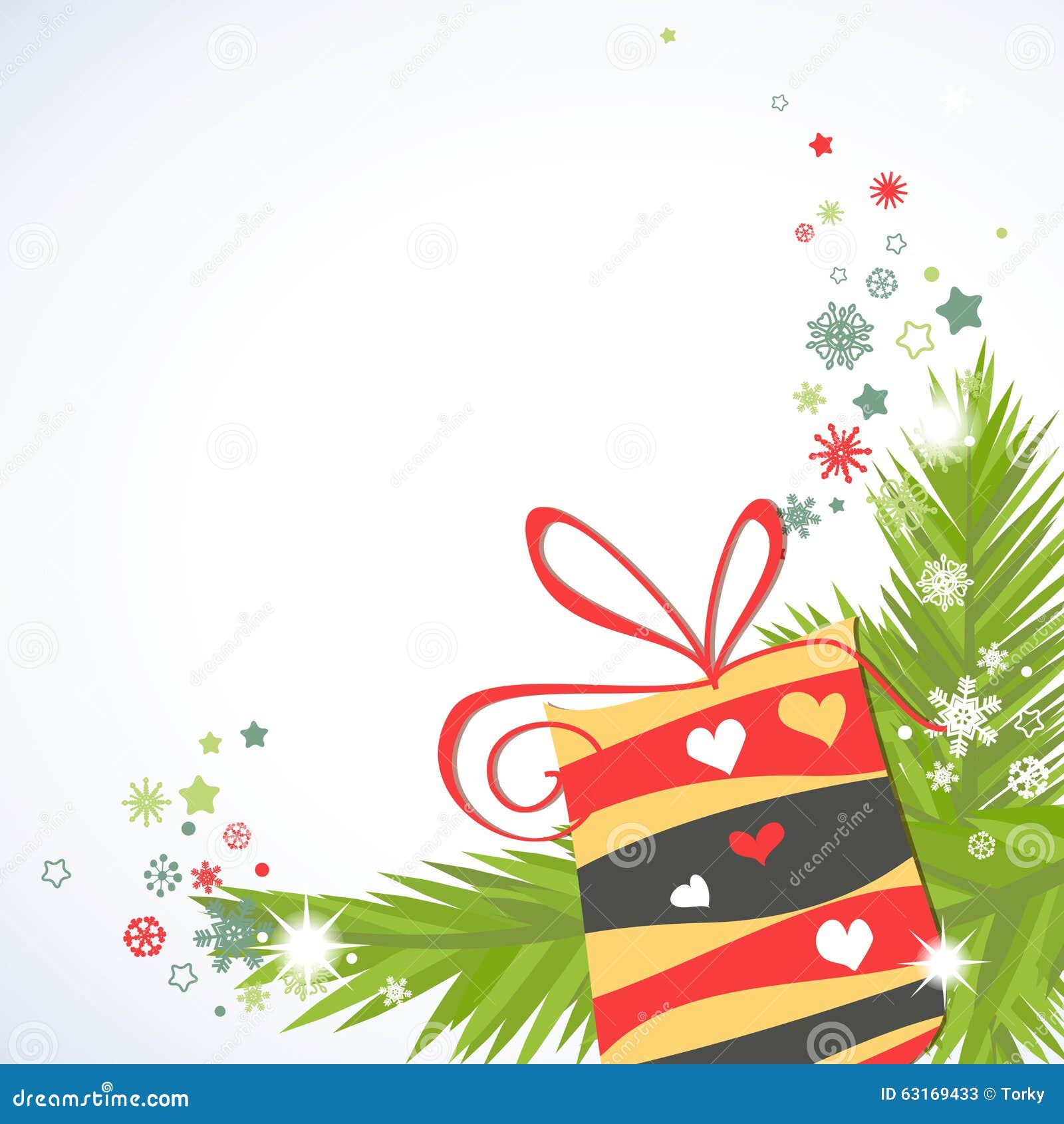 Christmas Gifts Corner Decoration Stock Vector - Illustration of paper ...