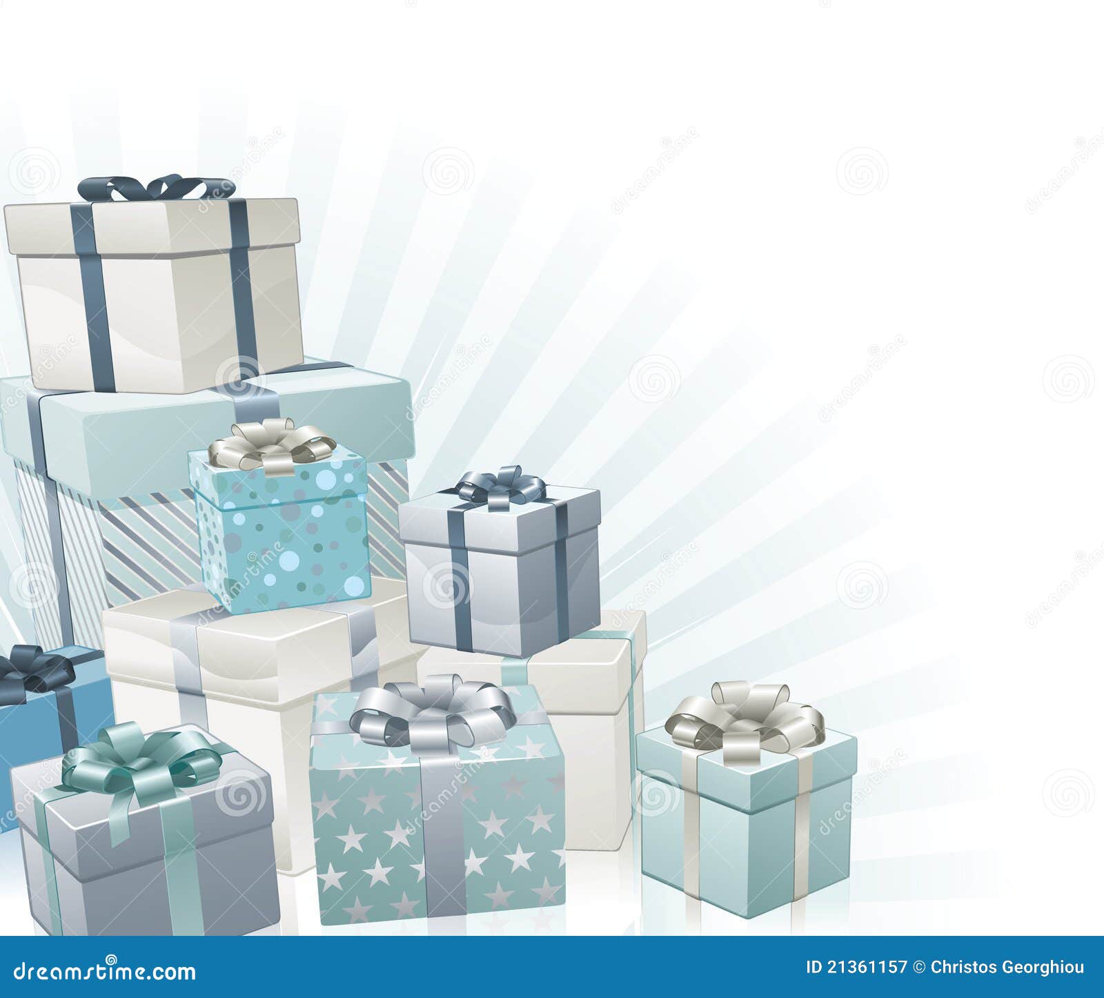 Christmas Gifts Corner Element Stock Vector - Illustration of card ...