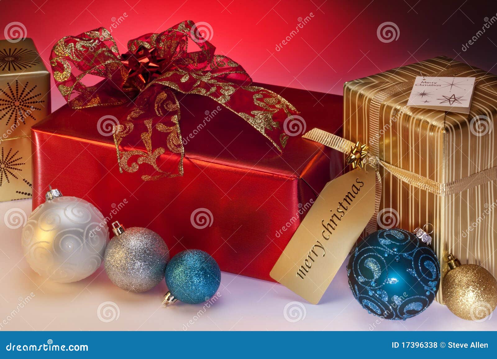 Christmas Gifts and Decorations Stock Photo - Image of sparkle, gift ...