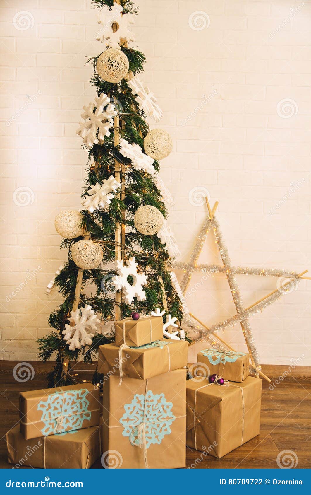 Christmas Gifts Under the Tree Handmade Stock Photo - Image of beads ...