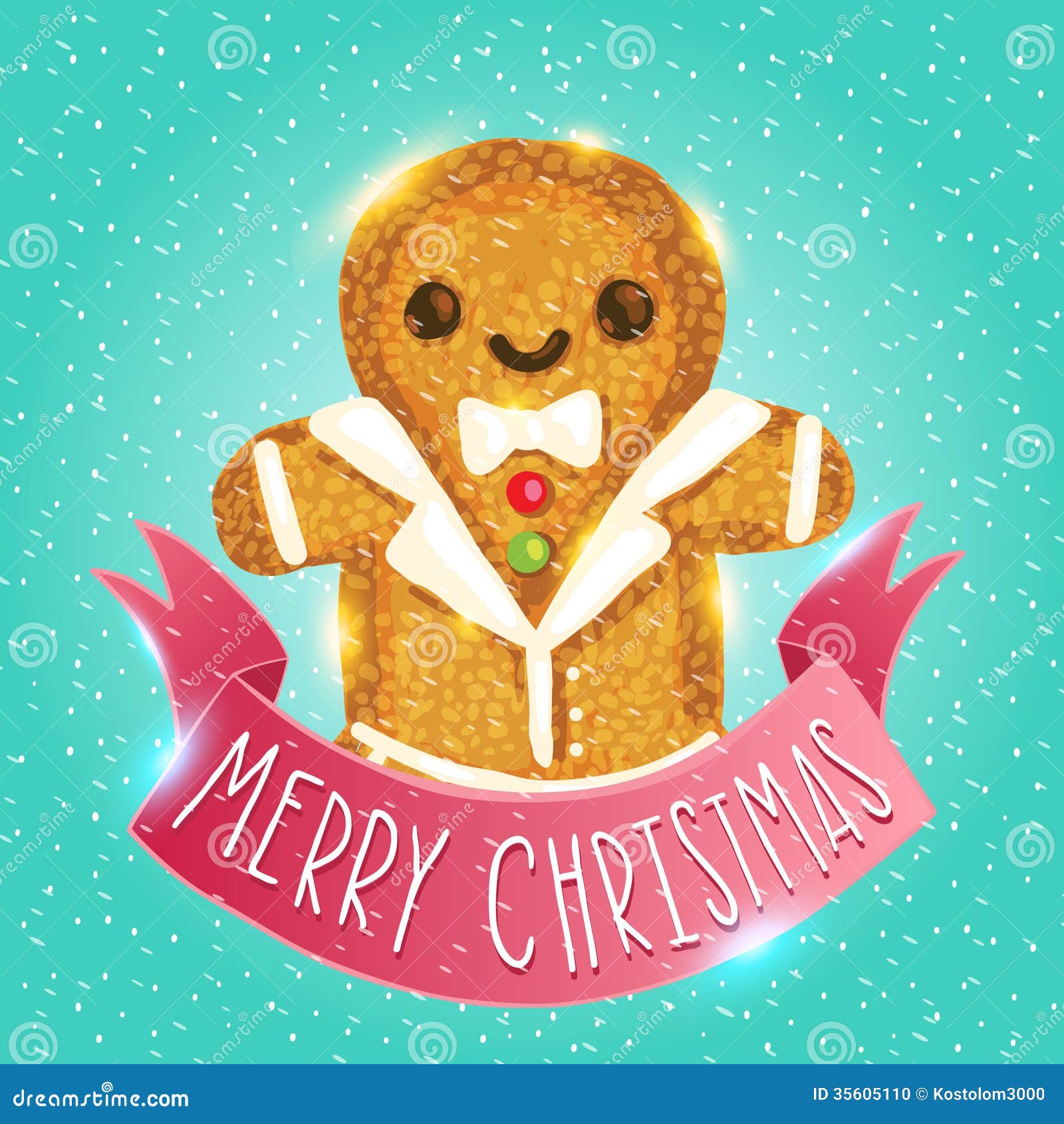 Christmas Ginger Man. Gingerbread Vector Stock Vector - Illustration of ...