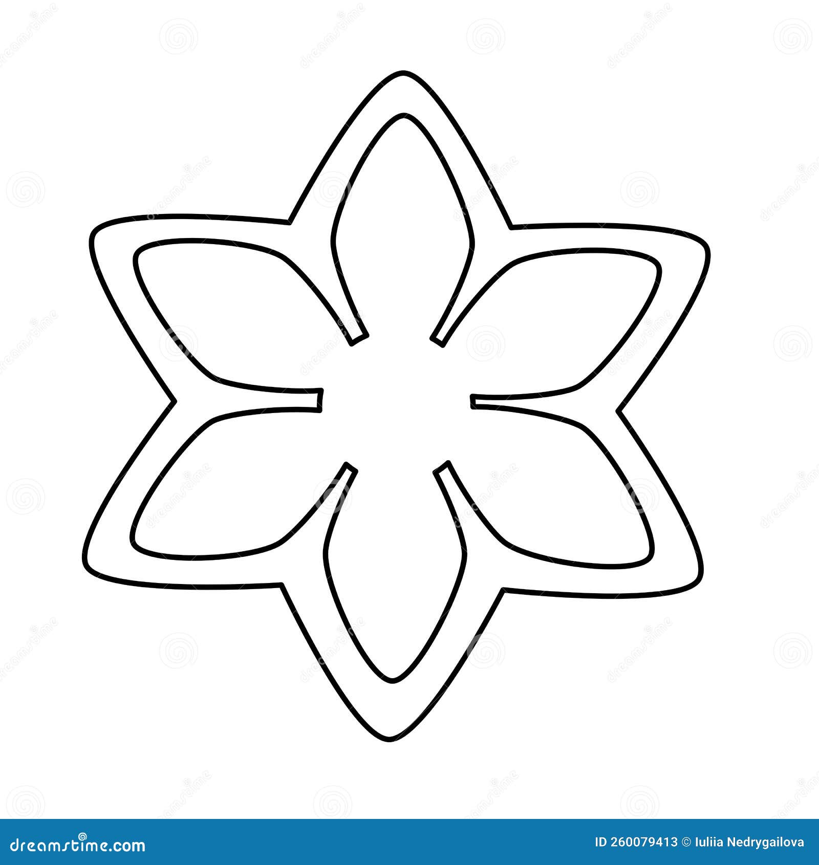 Christmas Gingerbread Cookie in Star Shape with Icing, Vector Outline ... Christmas Gingerbread Cookie in Star Shape with Icing, Vector Outline ...