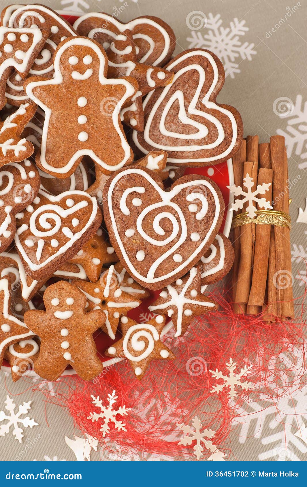 Christmas Gingerbread Cookies Stock Photo - Image of ornament, icing ...