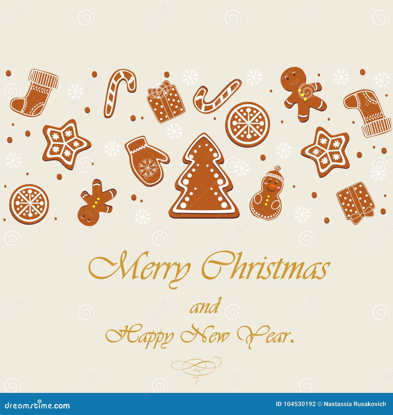 Christmas, Gingerbread, Cookies. Symbols of the New Year in the Form of ...