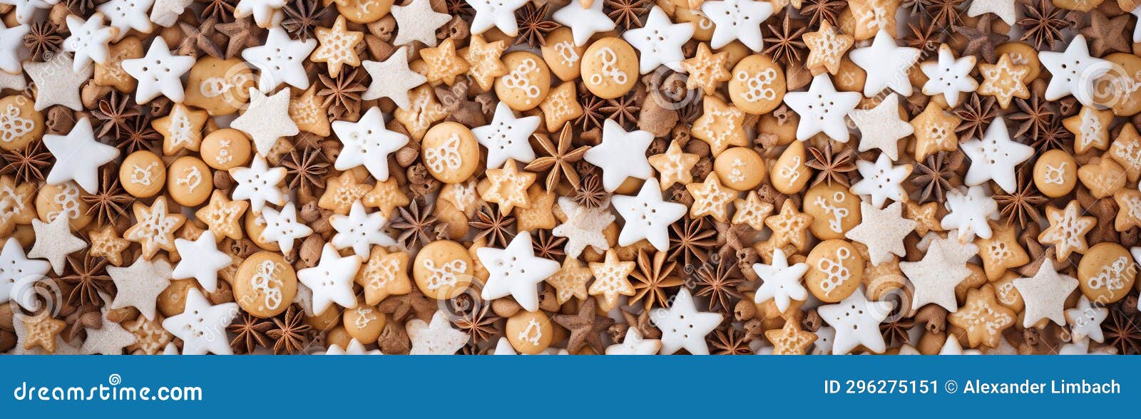 Christmas Gingerbread Cookies Header Stock Illustration - Illustration ...