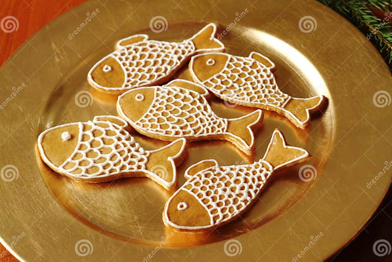 Christmas gingerbread fish stock photo. Image of christmas - 7196664