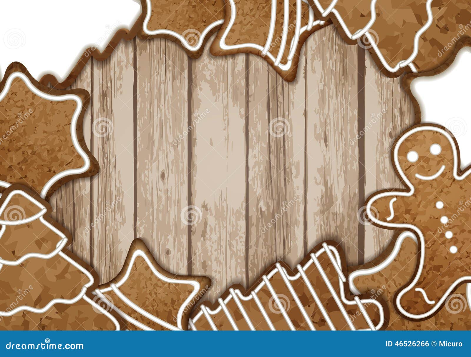 Christmas Gingerbread Frame Stock Vector - Illustration of light ...