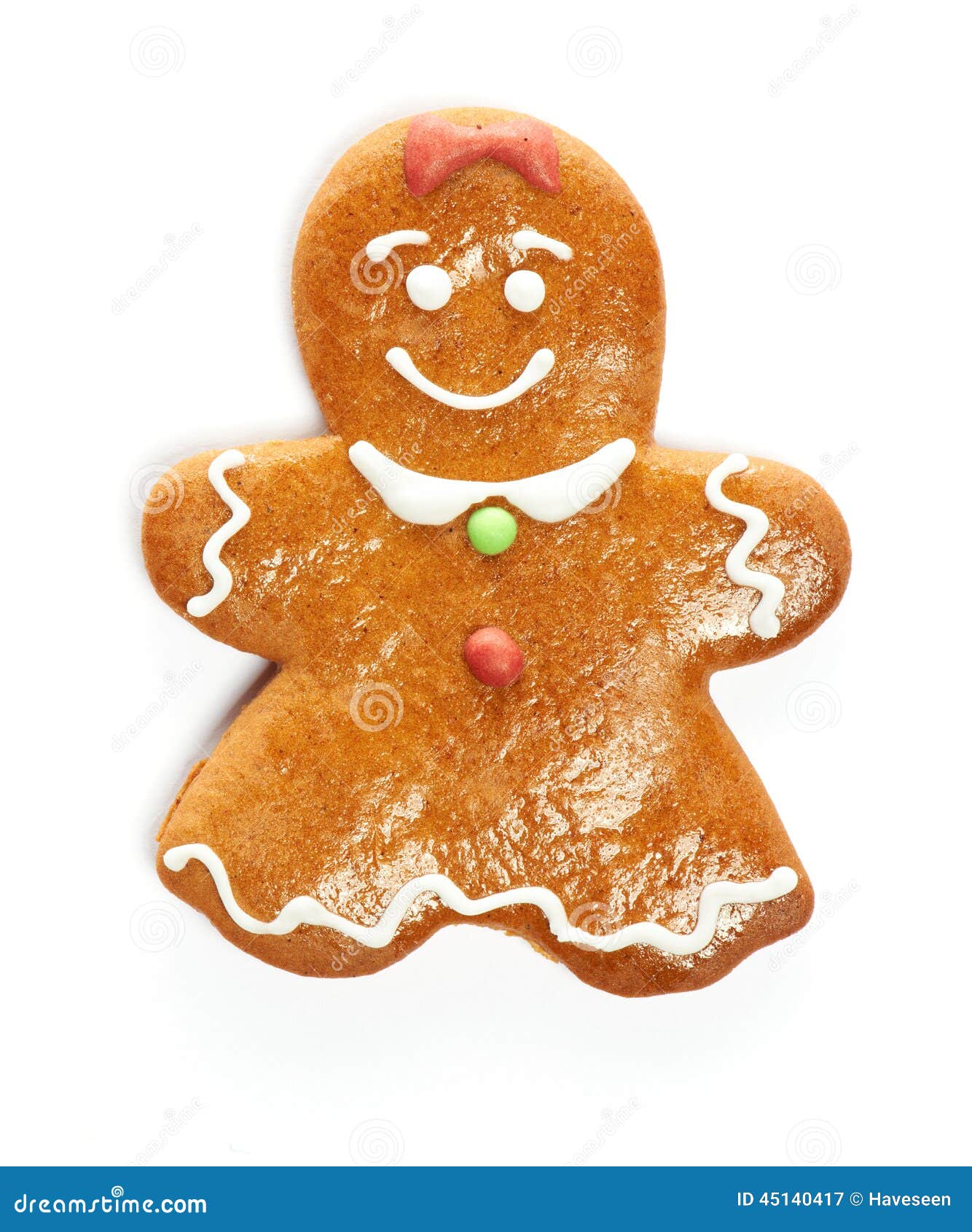 Christmas Gingerbread Girl Cookie Stock Image - Image of dessert ...