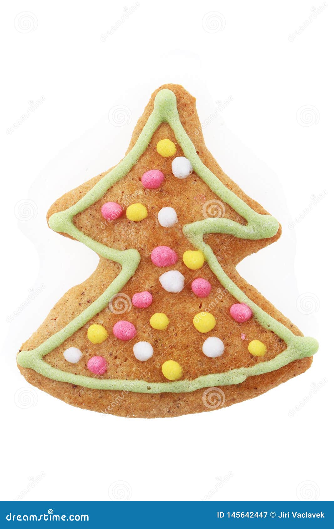 Christmas Gingerbread Tree Isolated Stock Image - Image of colorful ...