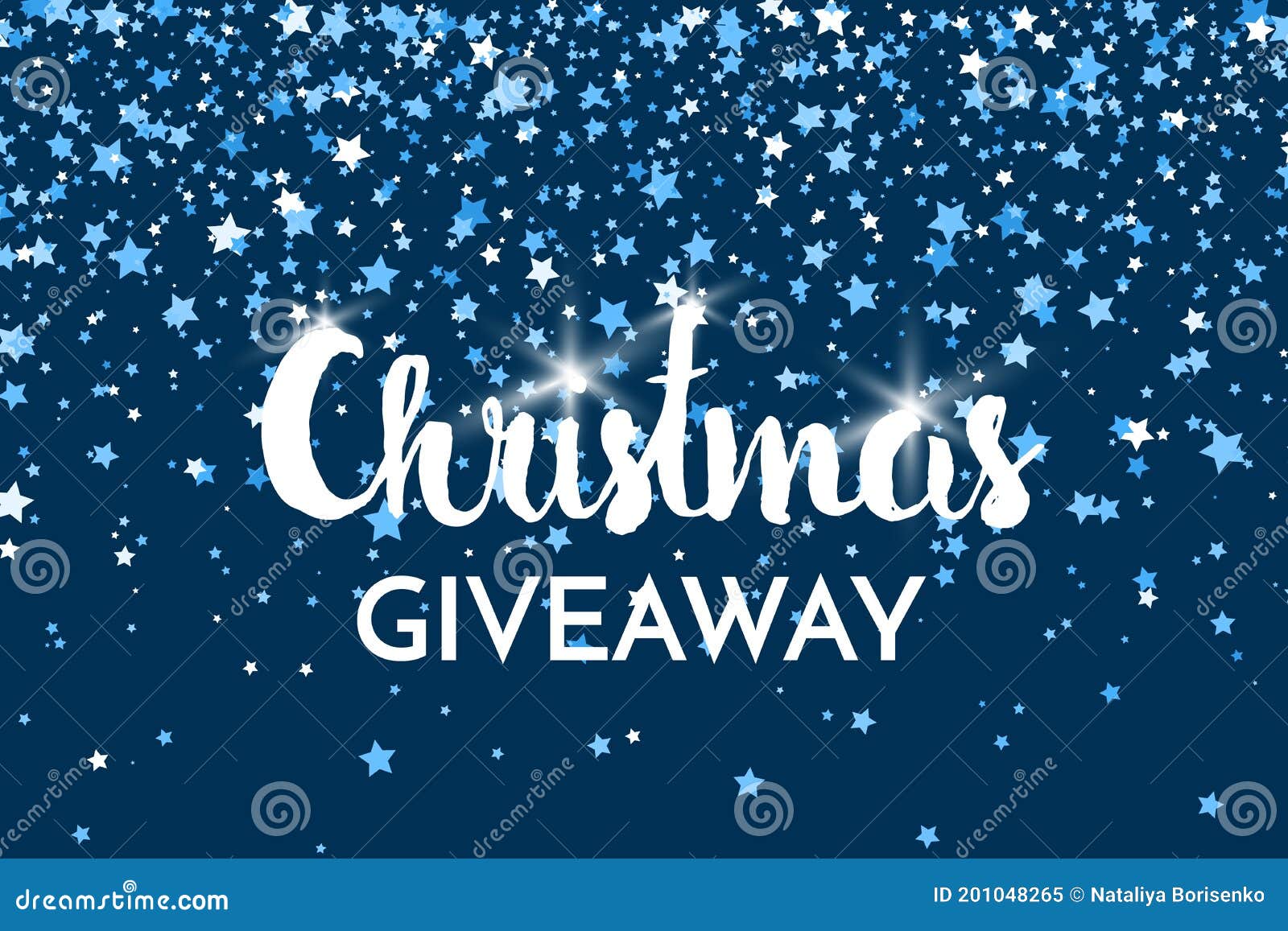 Christmas Giveaway - Banner Template. Christmas Giveaway Phrase on Dark ...