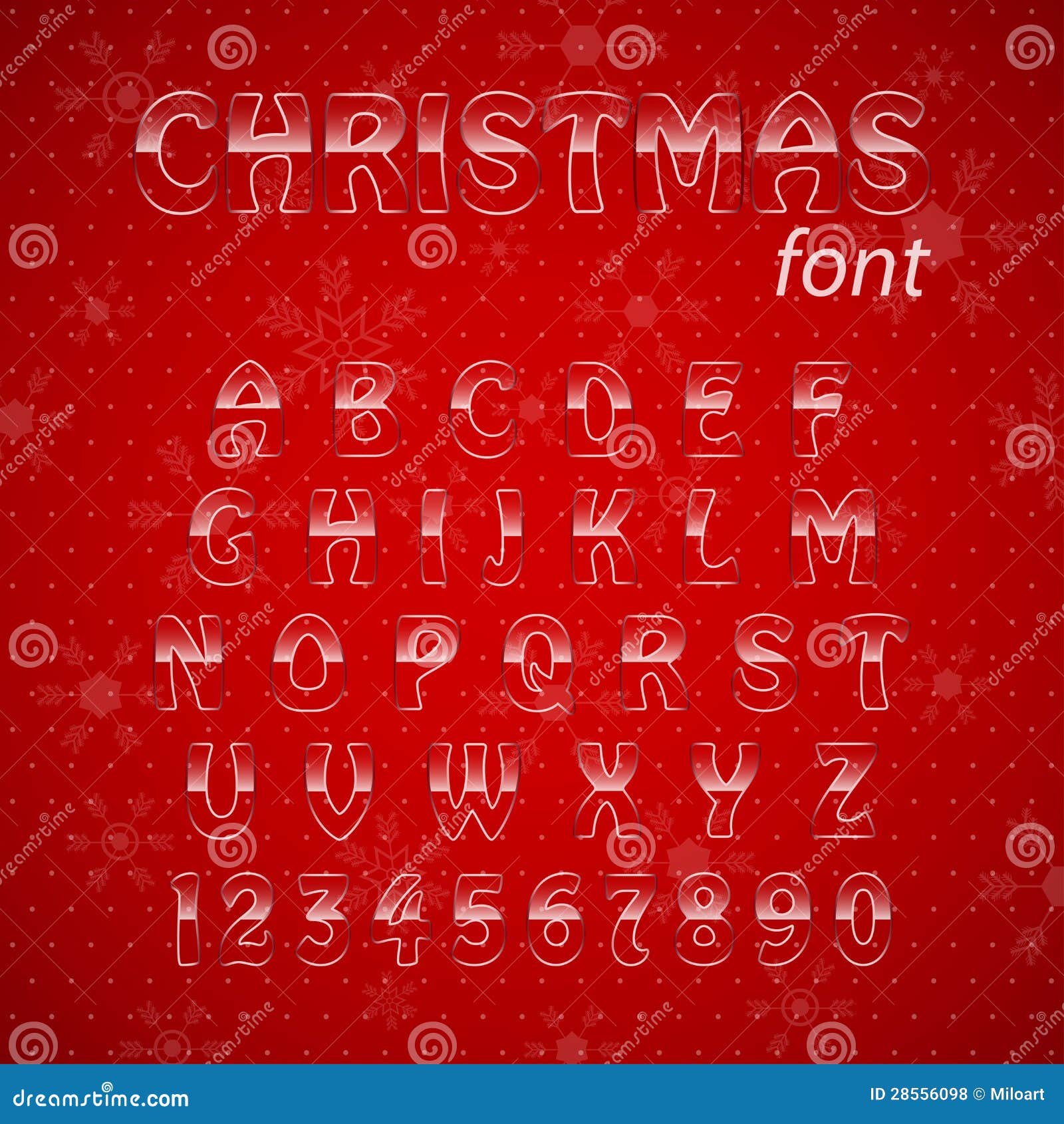 Christmas glass alphabet. stock vector. Illustration of document - 28556098
