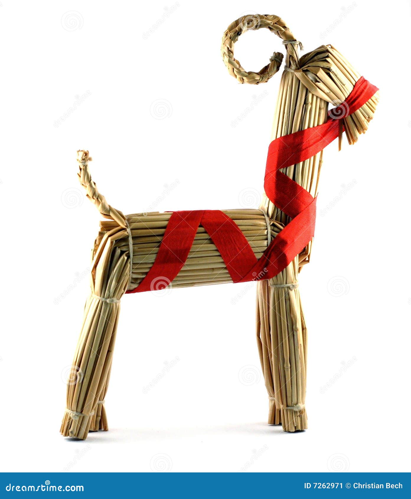Christmas Goat stock image. Image of holiday, straw, tree - 7262971