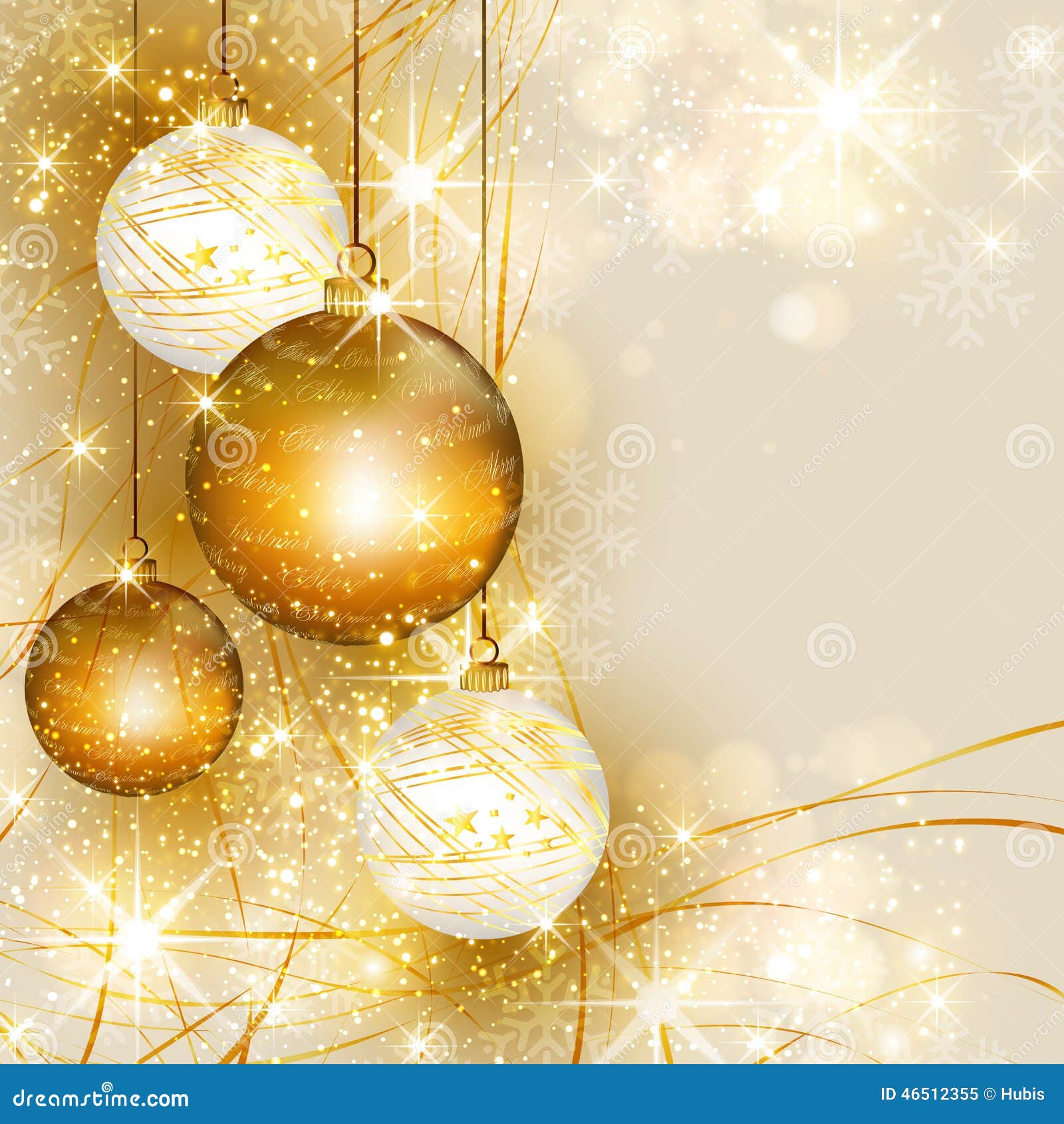 Christmas gold background stock vector. Illustration of beauty - 46512355
