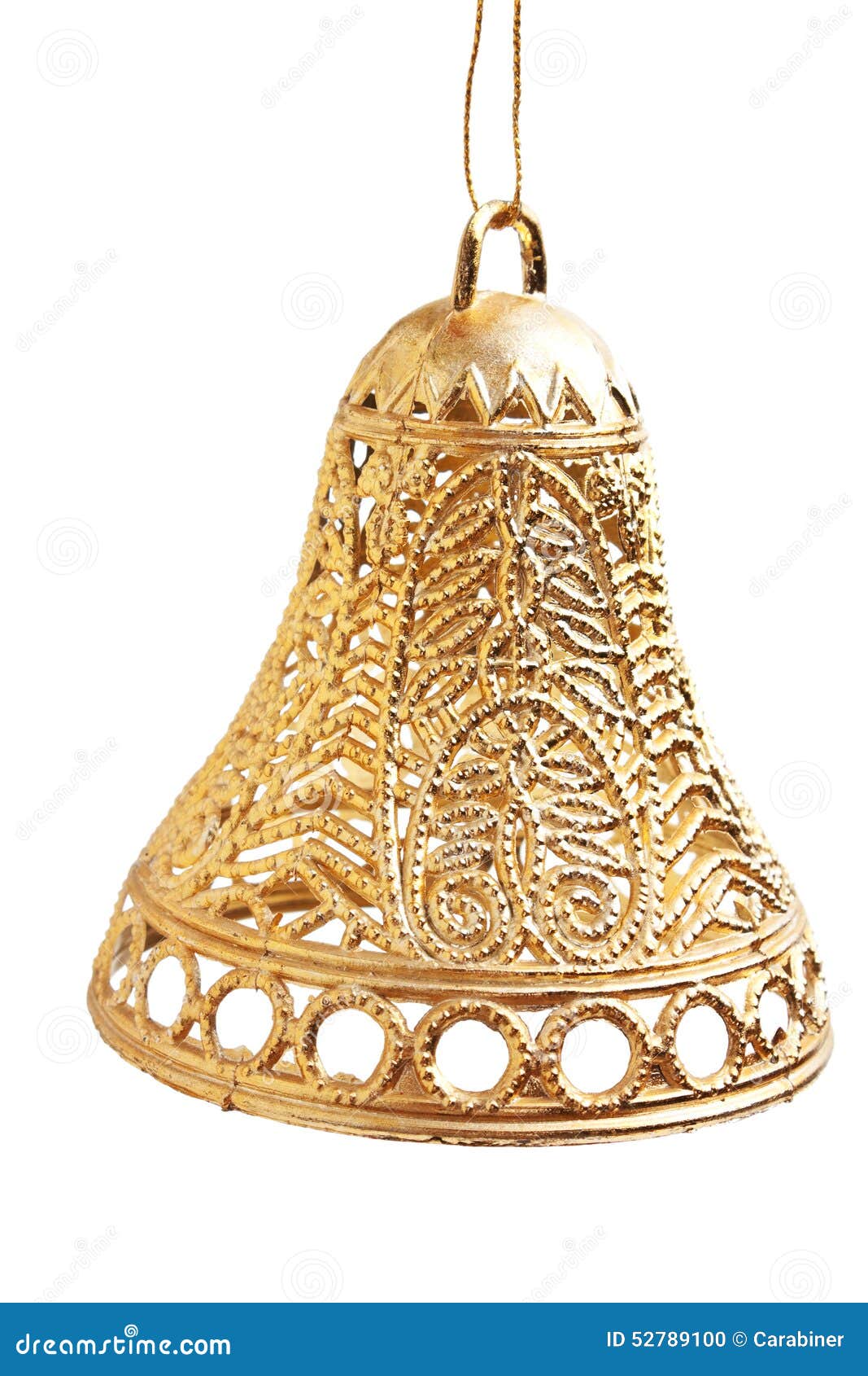 Christmas gold bell stock photo. Image of gold, objects - 52789100