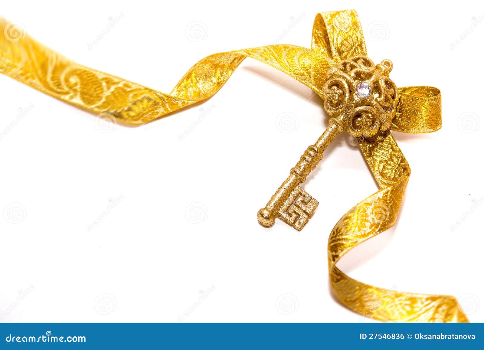 Christmas Golden key stock photo. Image of present, glittering - 27546836