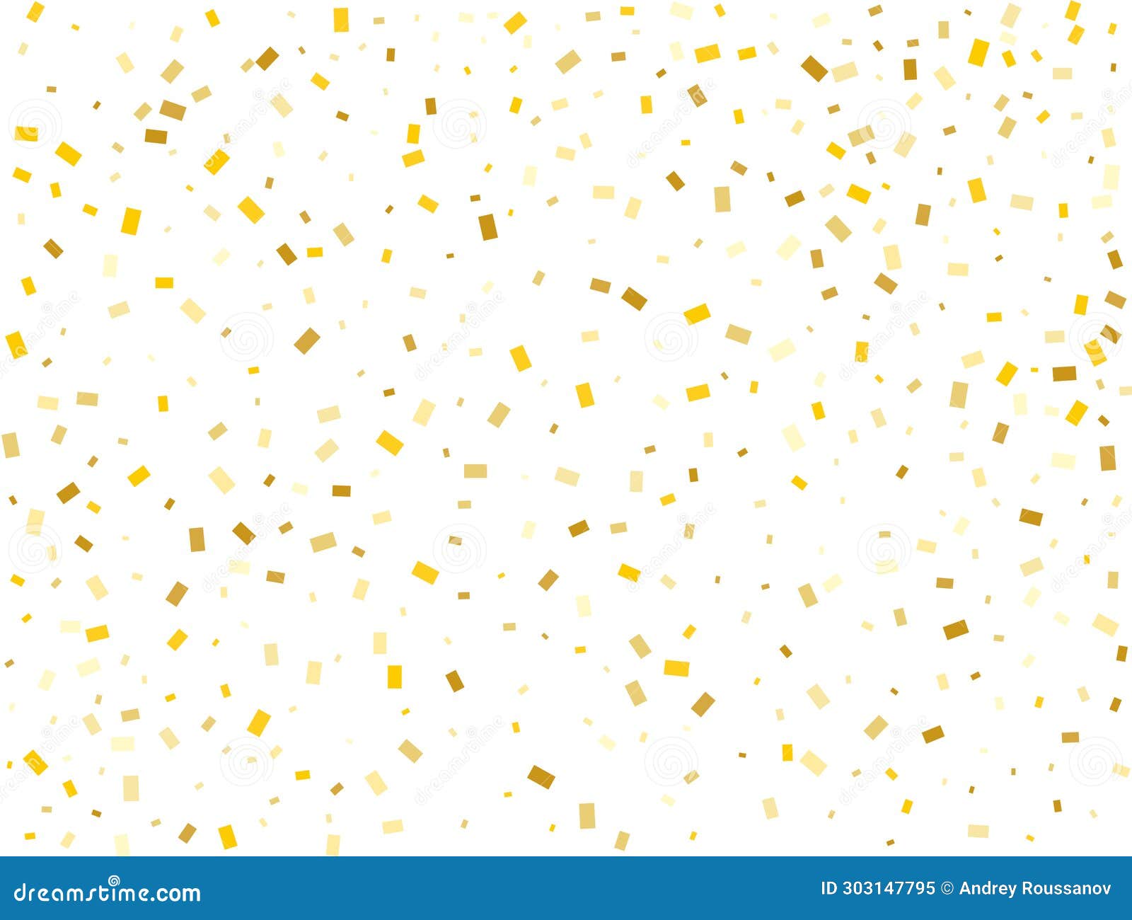 Christmas Golden Rectangles Confetti Background. Vector Illustration ...