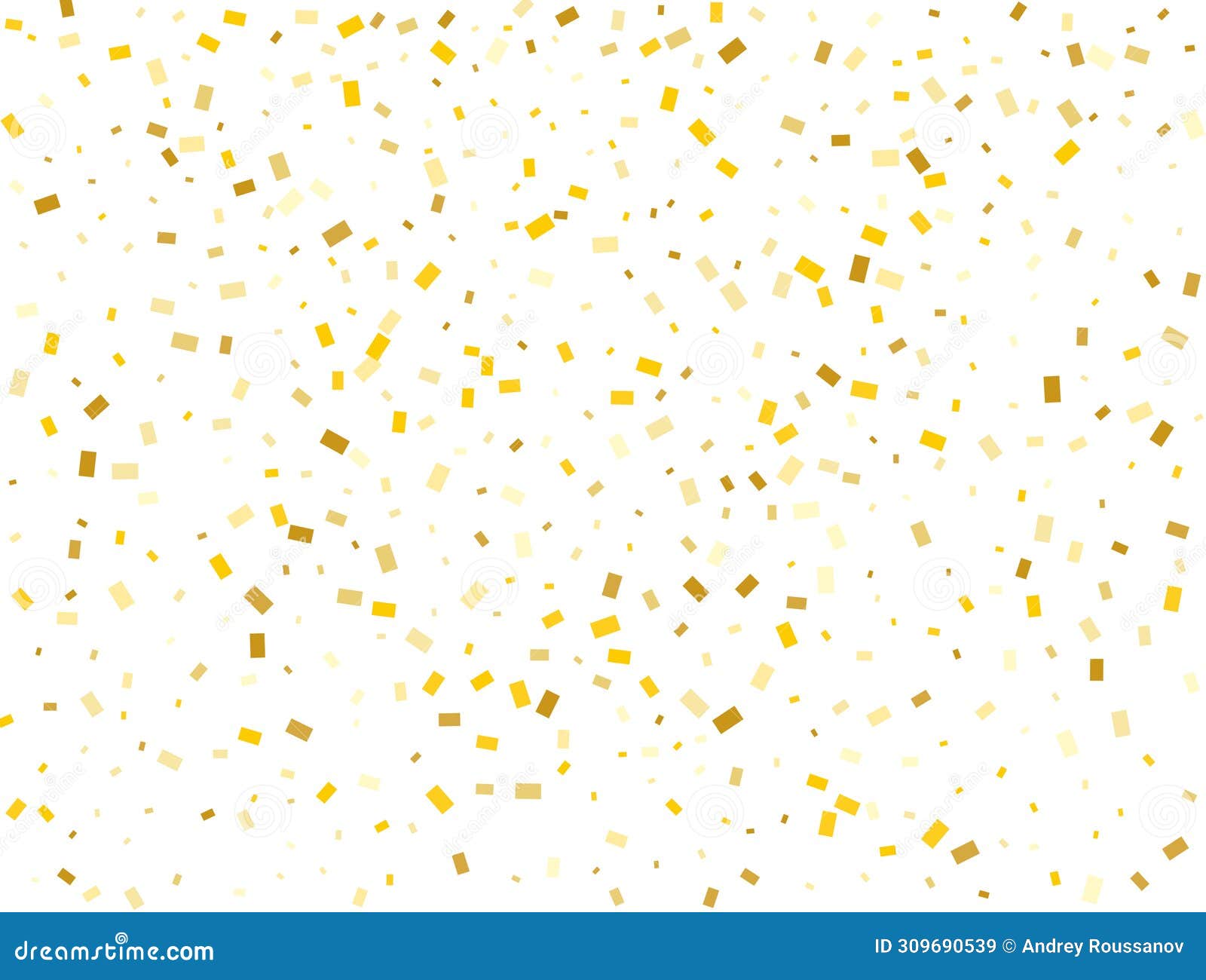 Christmas Golden Rectangles Confetti Background. Vector Illustration ...