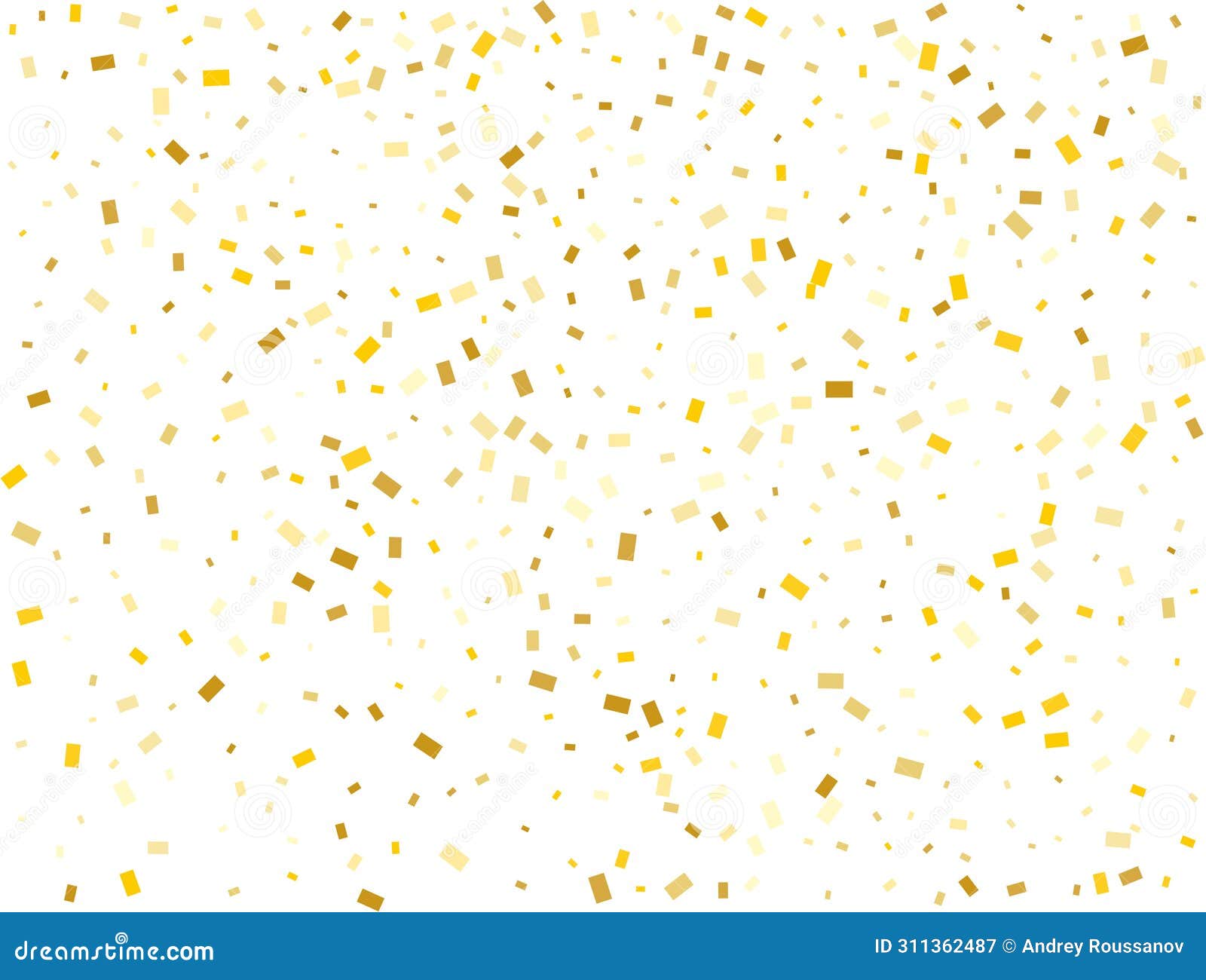 Christmas Golden Rectangles Confetti Background. Vector Illustration ...