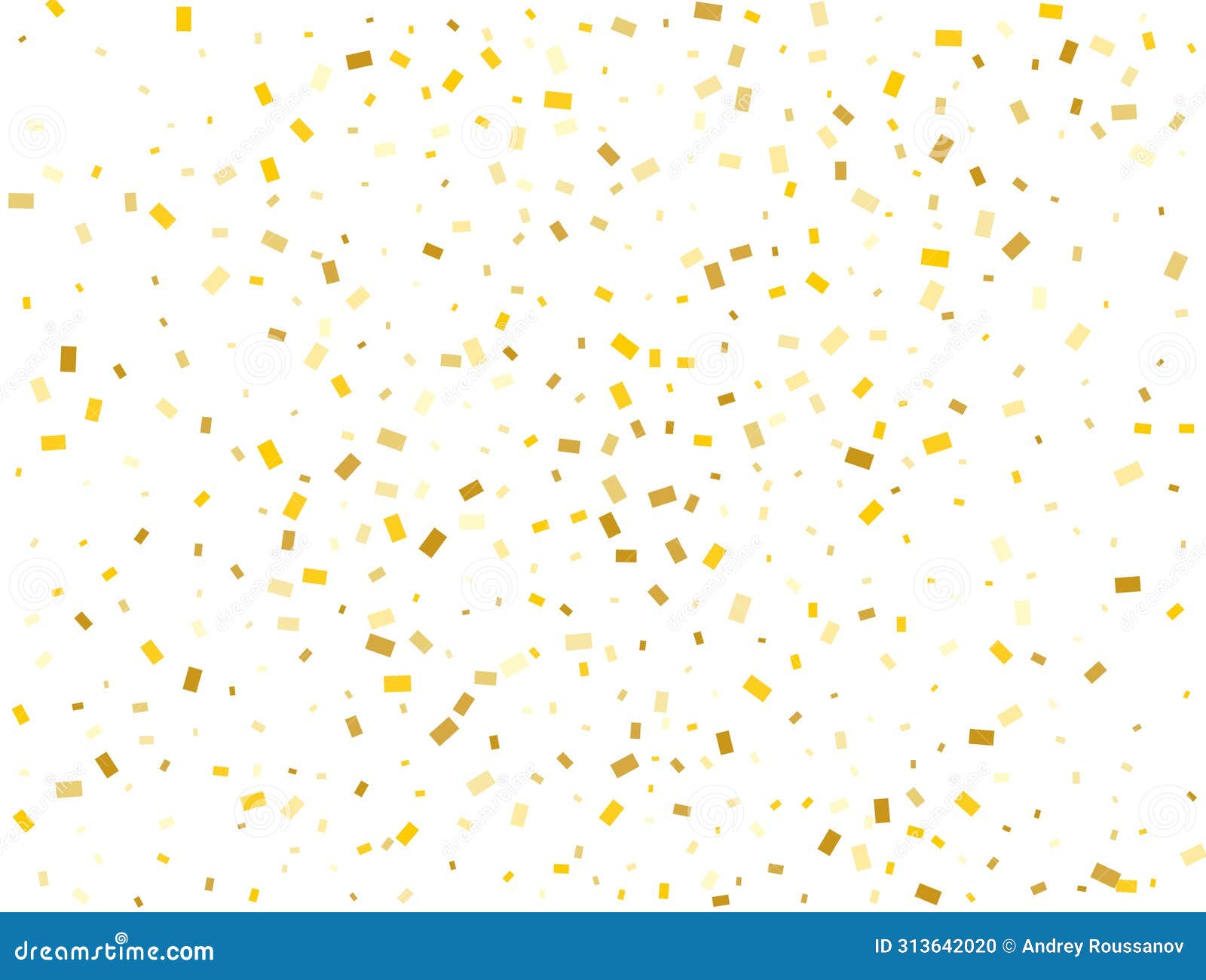 Christmas Golden Rectangles Confetti Background. Vector Illustration ...