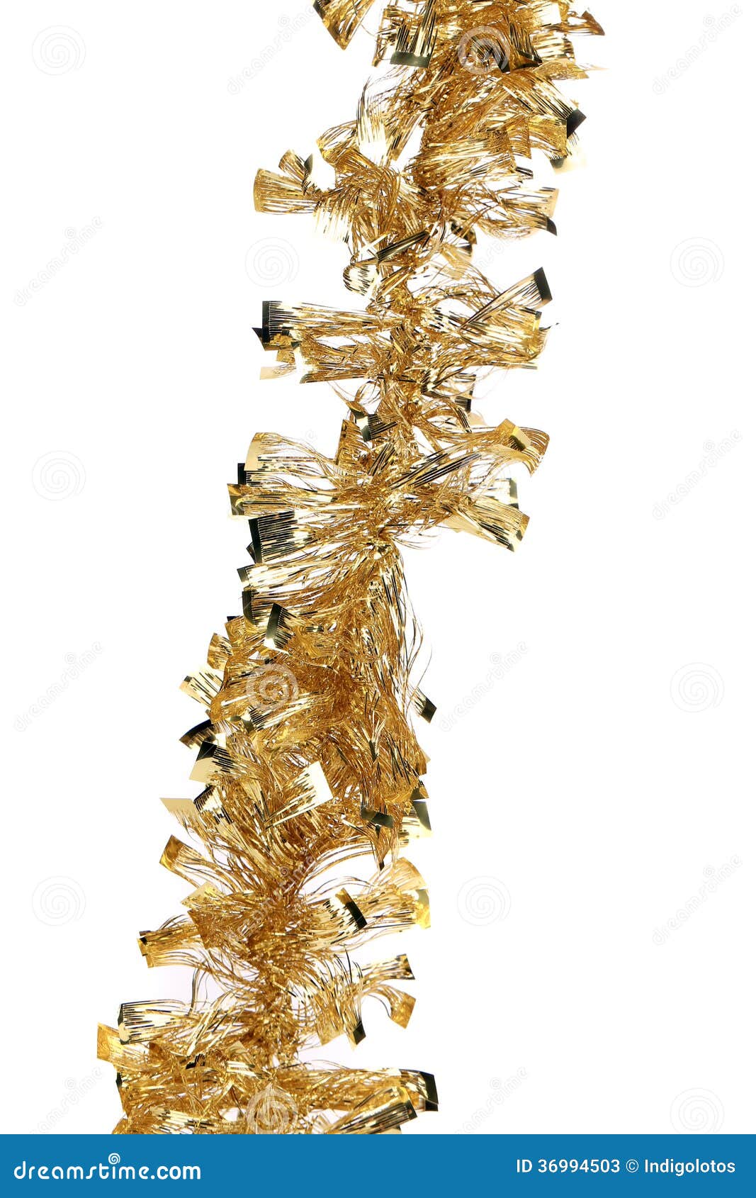 Christmas golden tinsel. stock image. Image of seasonal - 36994503