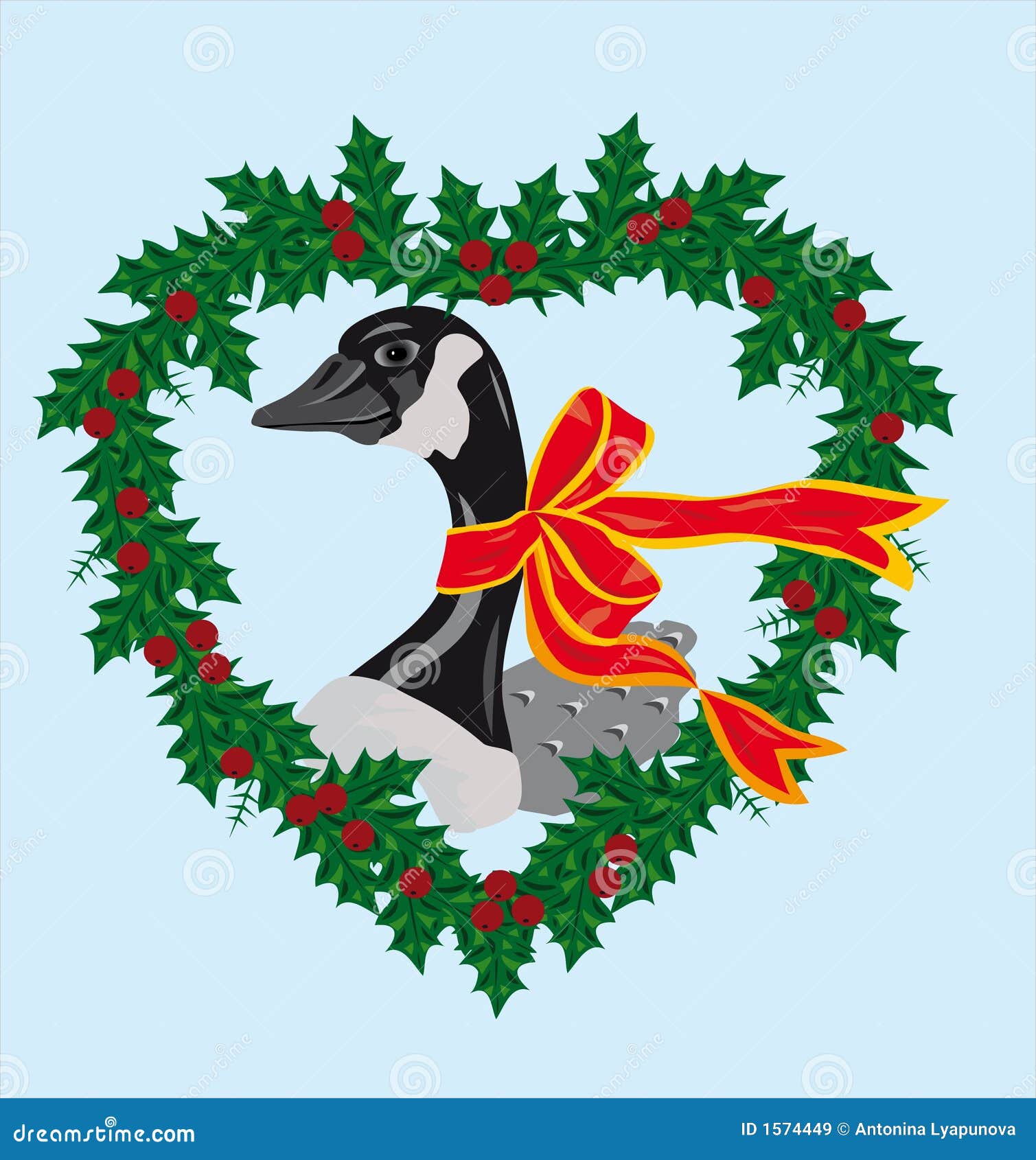 Christmas Goose Royalty Free Stock Images - Image: 1574449
