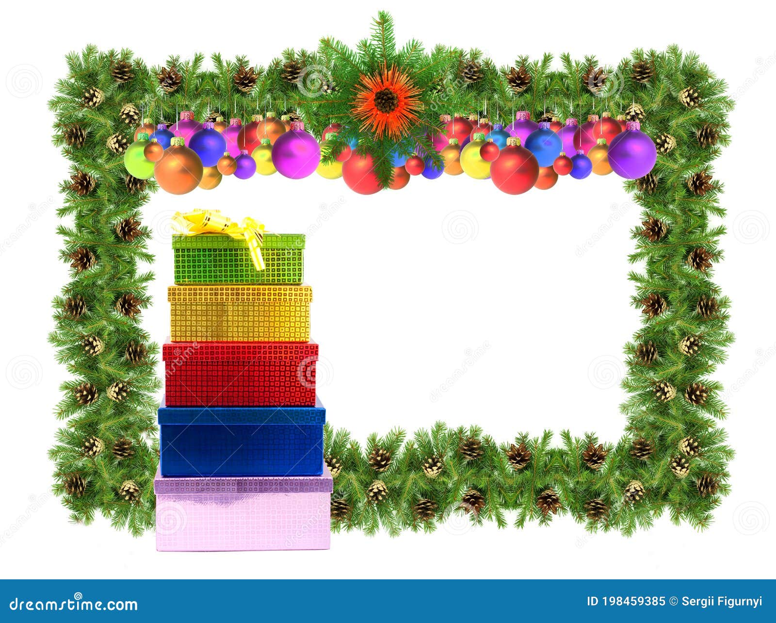 Christmas framework stock image. Image of natural, lush - 198459385