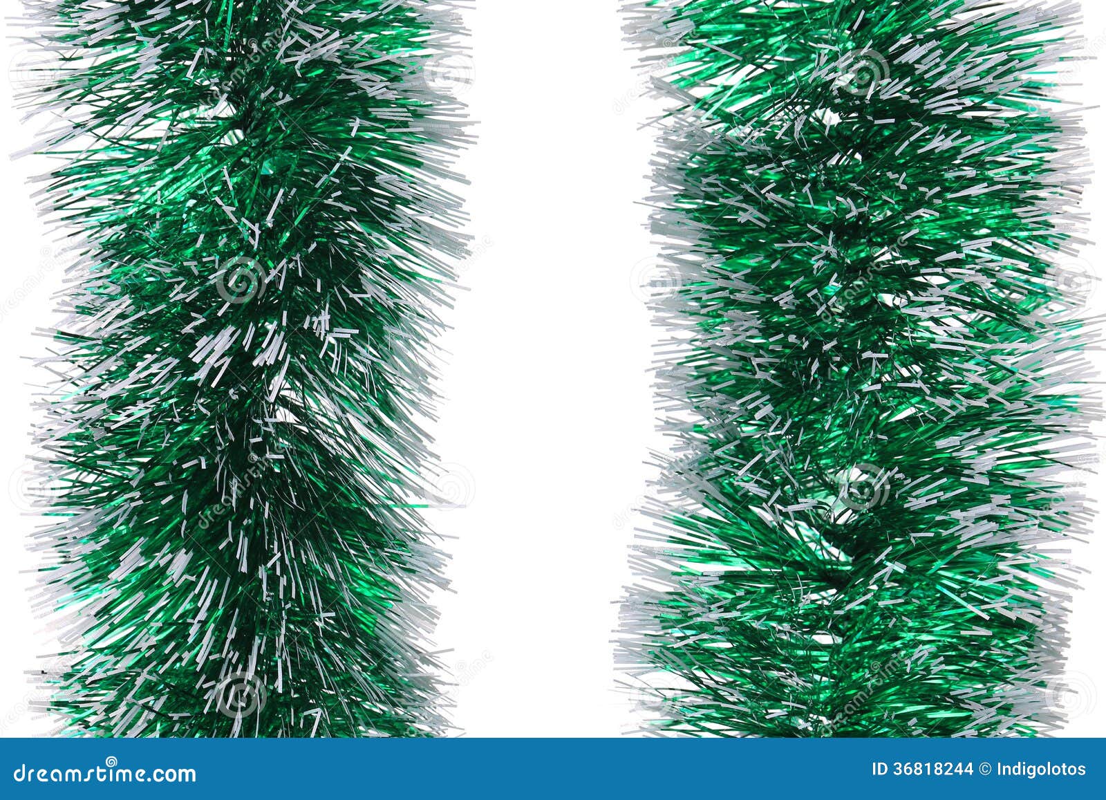 Christmas green tinsel. stock photo. Image of background - 36818244
